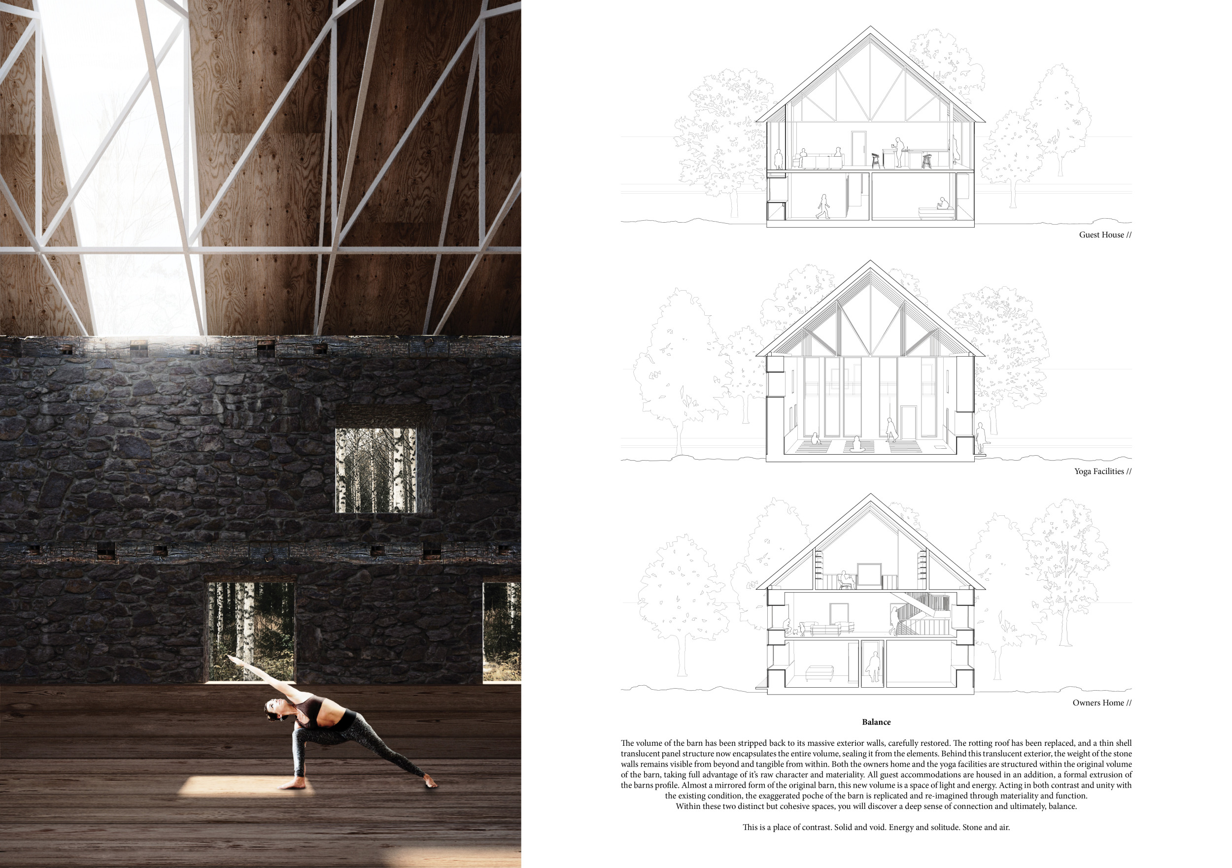 Architecture project // Silence Chamber and Floor-to-Ceiling Glass ...