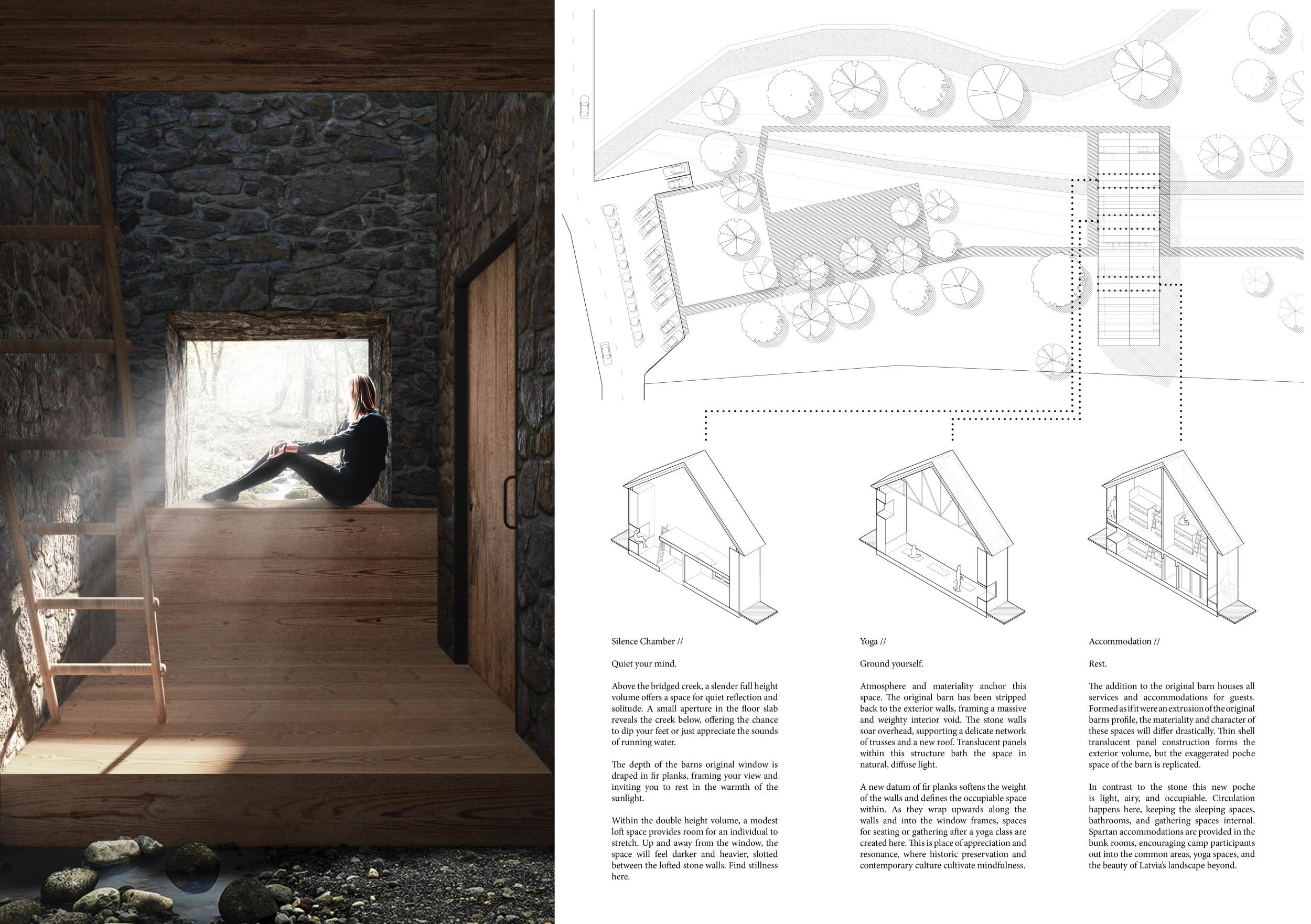 Architecture project // Silence Chamber and Floor-to-Ceiling Glass ...