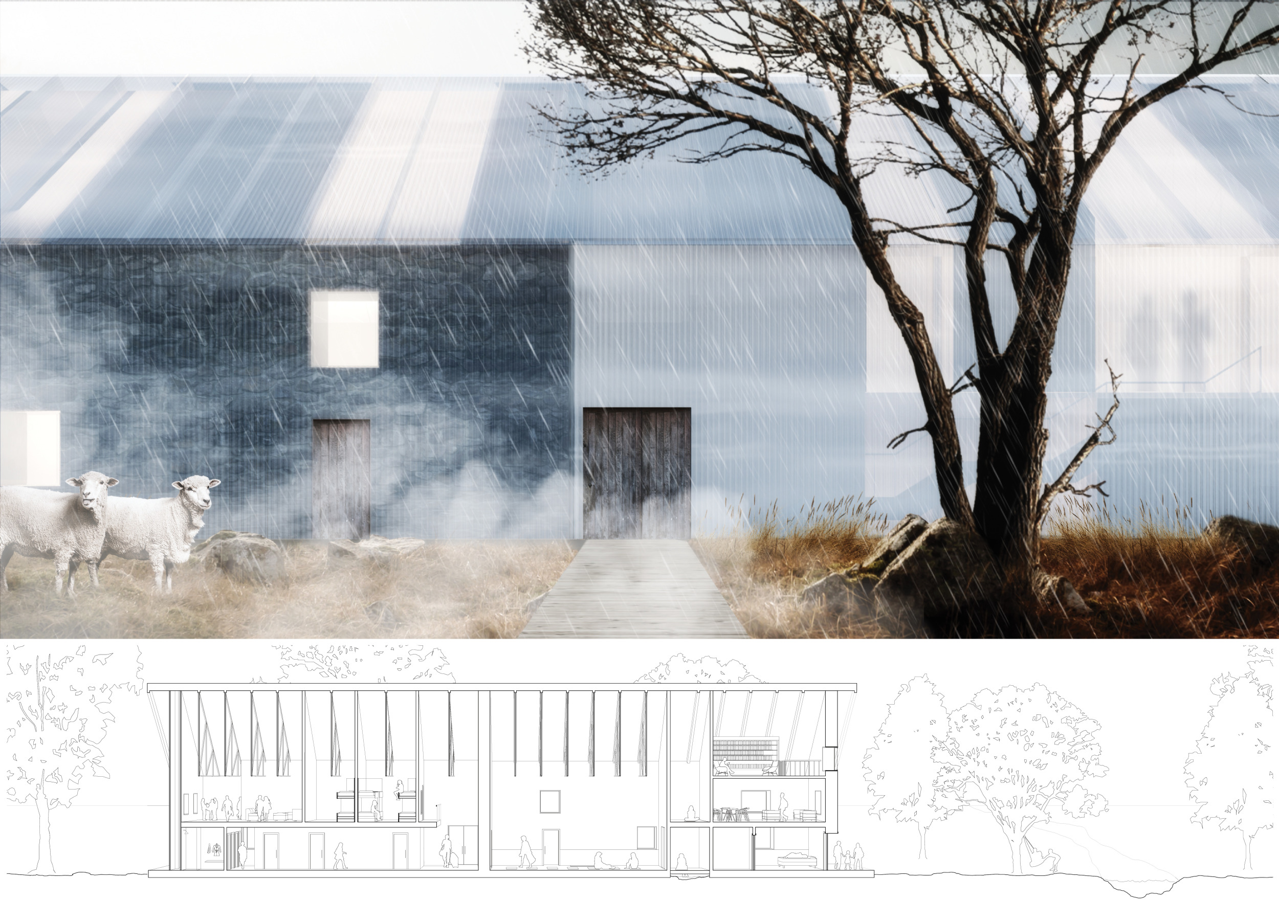Architecture project // Silence Chamber and Floor-to-Ceiling Glass ...