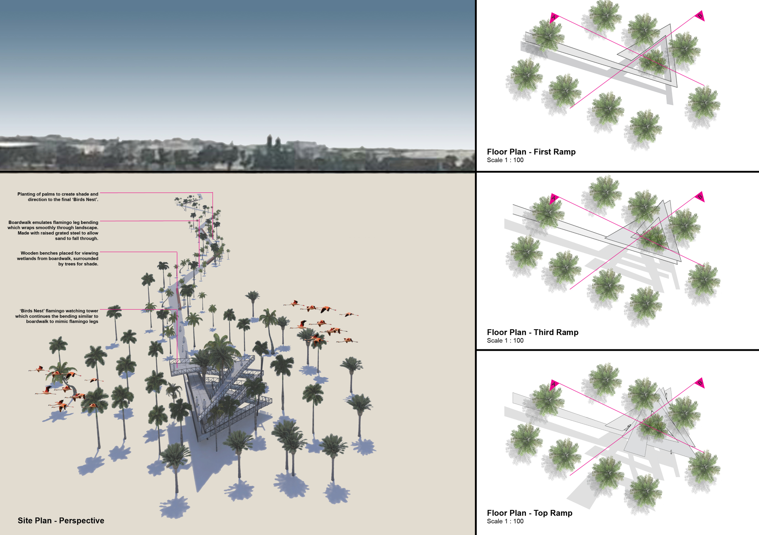 Architecture project // Grated Steel Pathway Weaving Through Natural ...