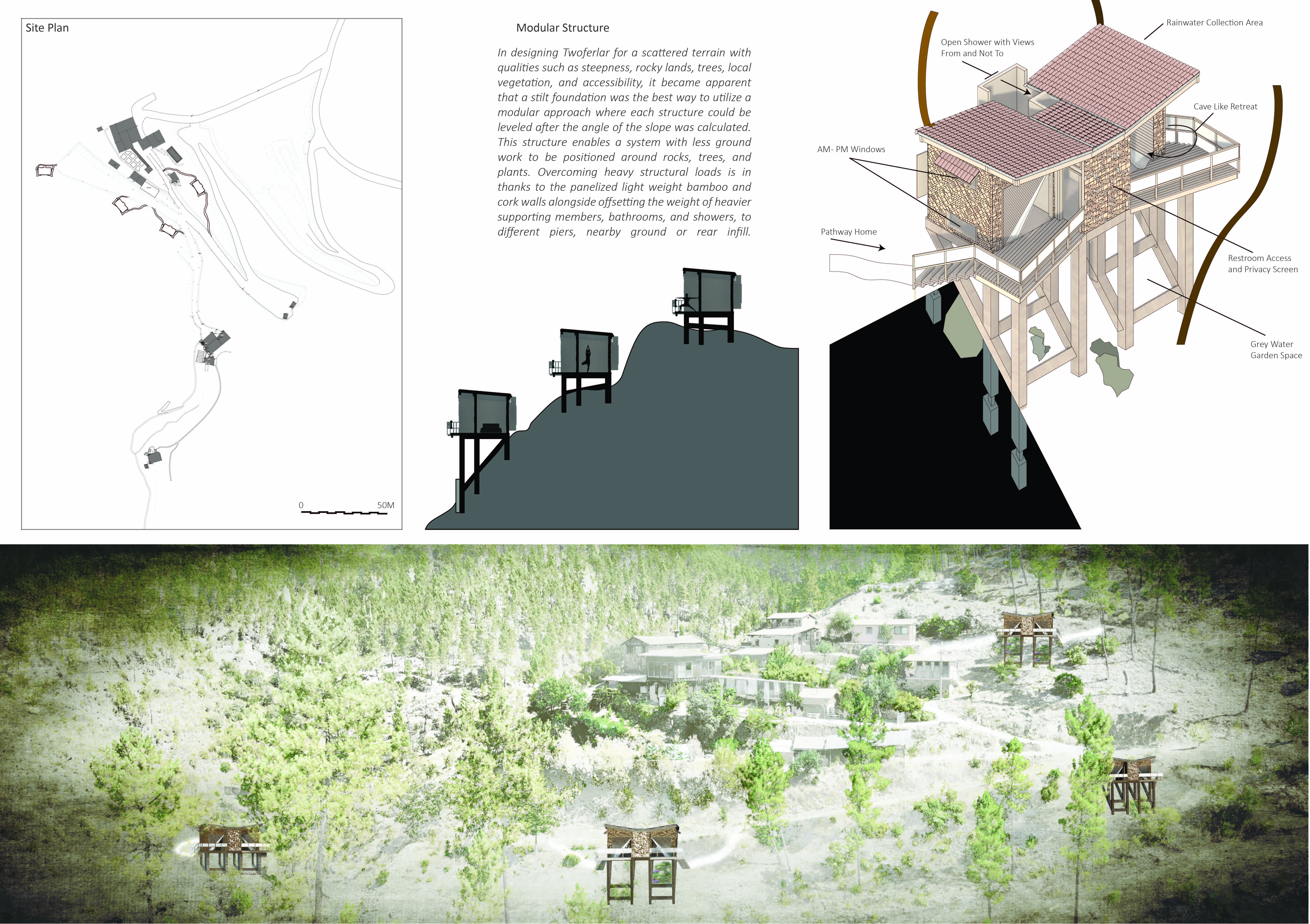 Architecture projects - concrete piles // Buildner