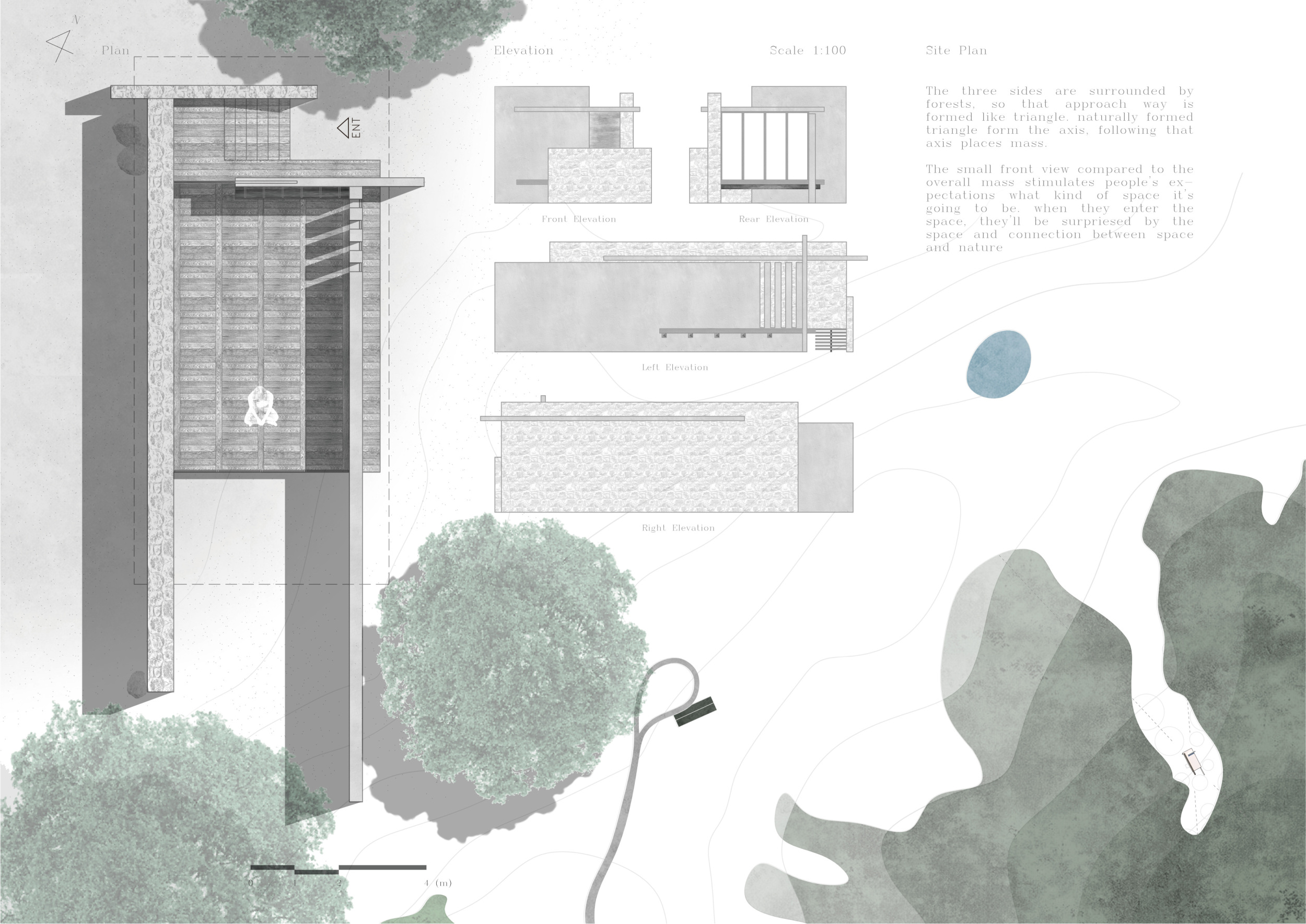 Architecture project // Basalt Walls and Kauri Elements Shaping a ...