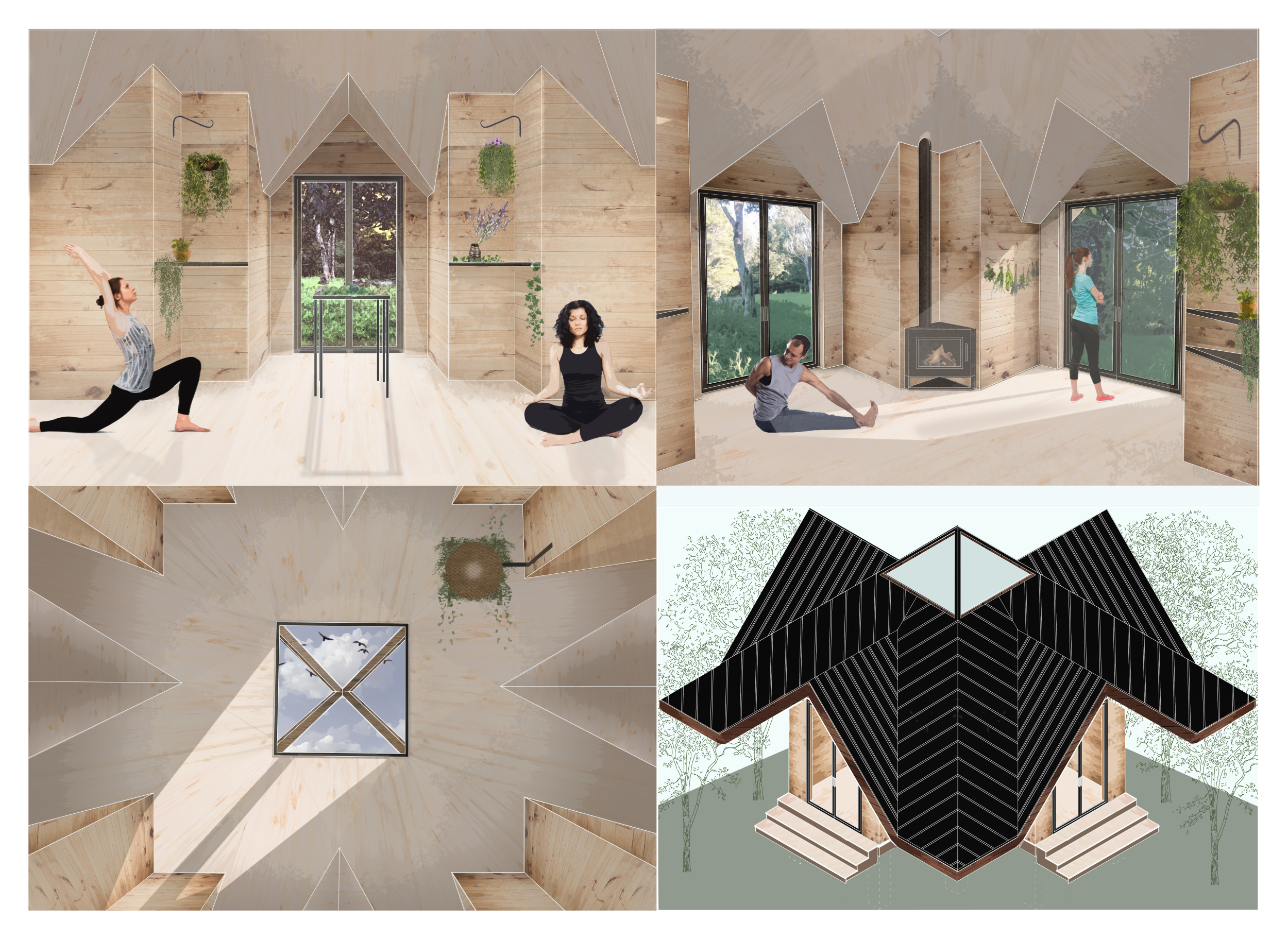 Architecture project // Framed Views and Finished Plywood in a Tranquil ...