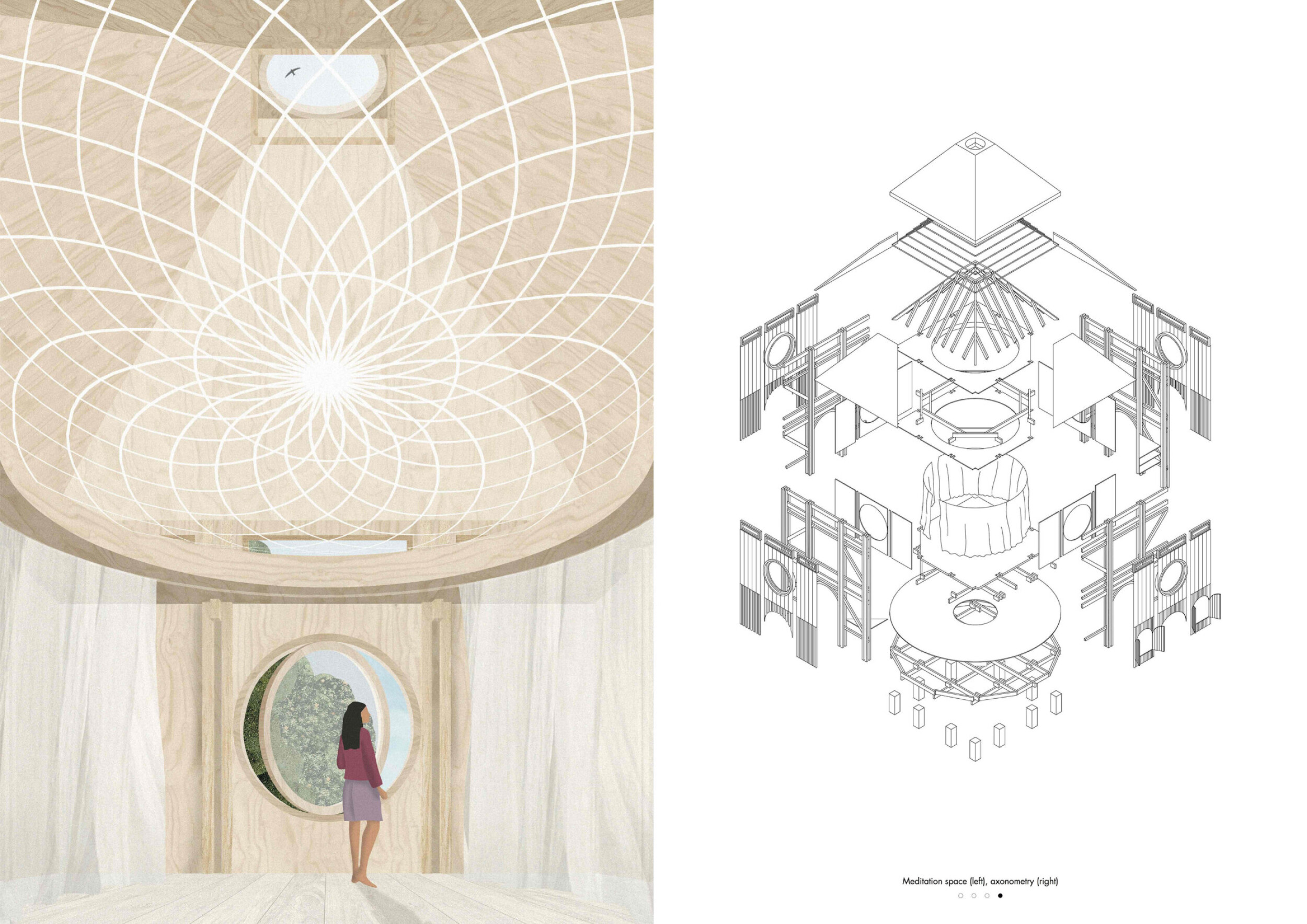 Architecture project // Circular Sanctuary of Timber and Concrete ...