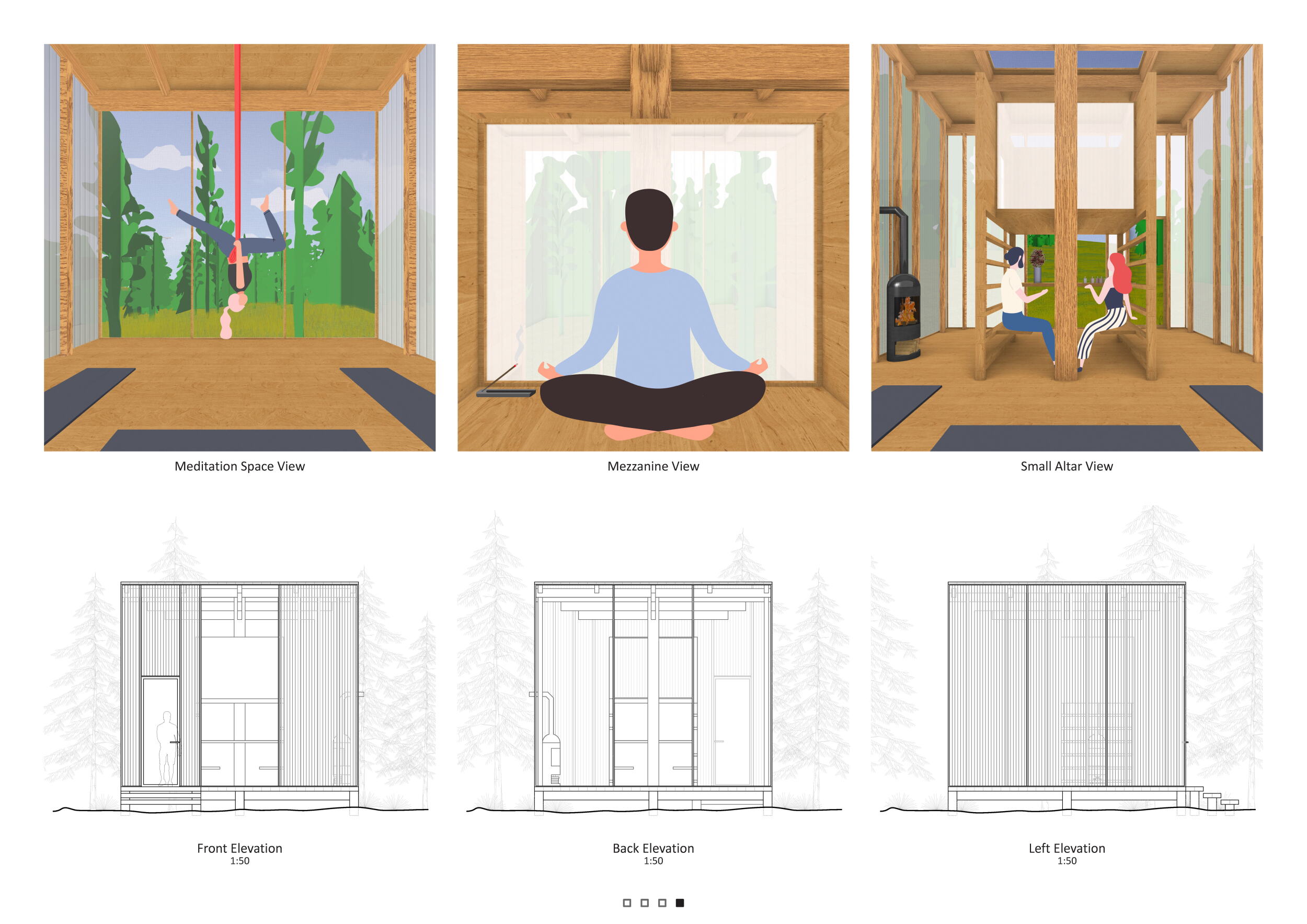 Architecture project // Translucent Glulam Retreat Embracing Nature's ...