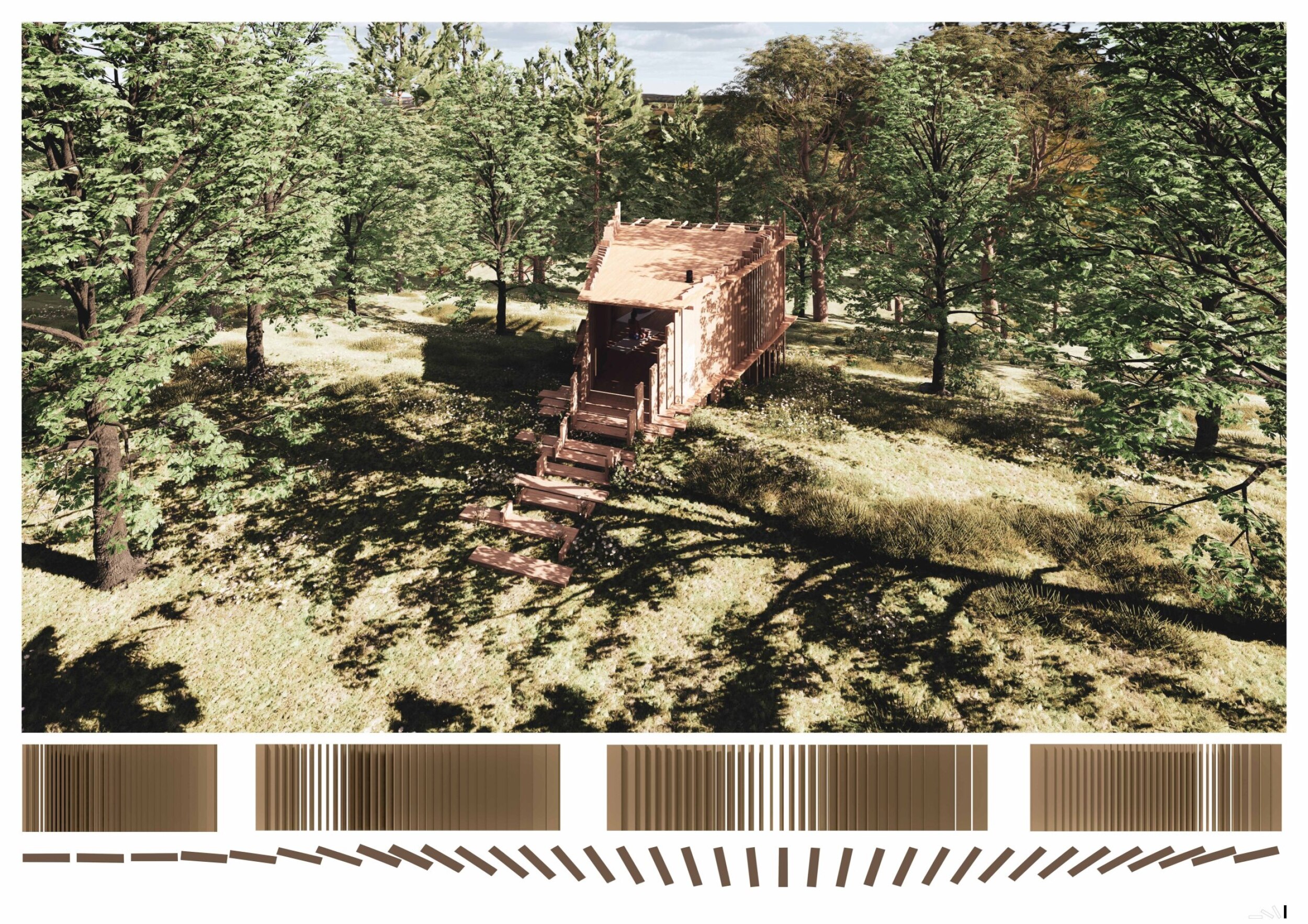 Architecture project // Natural Oak Sanctuary Embracing Contemplation ...