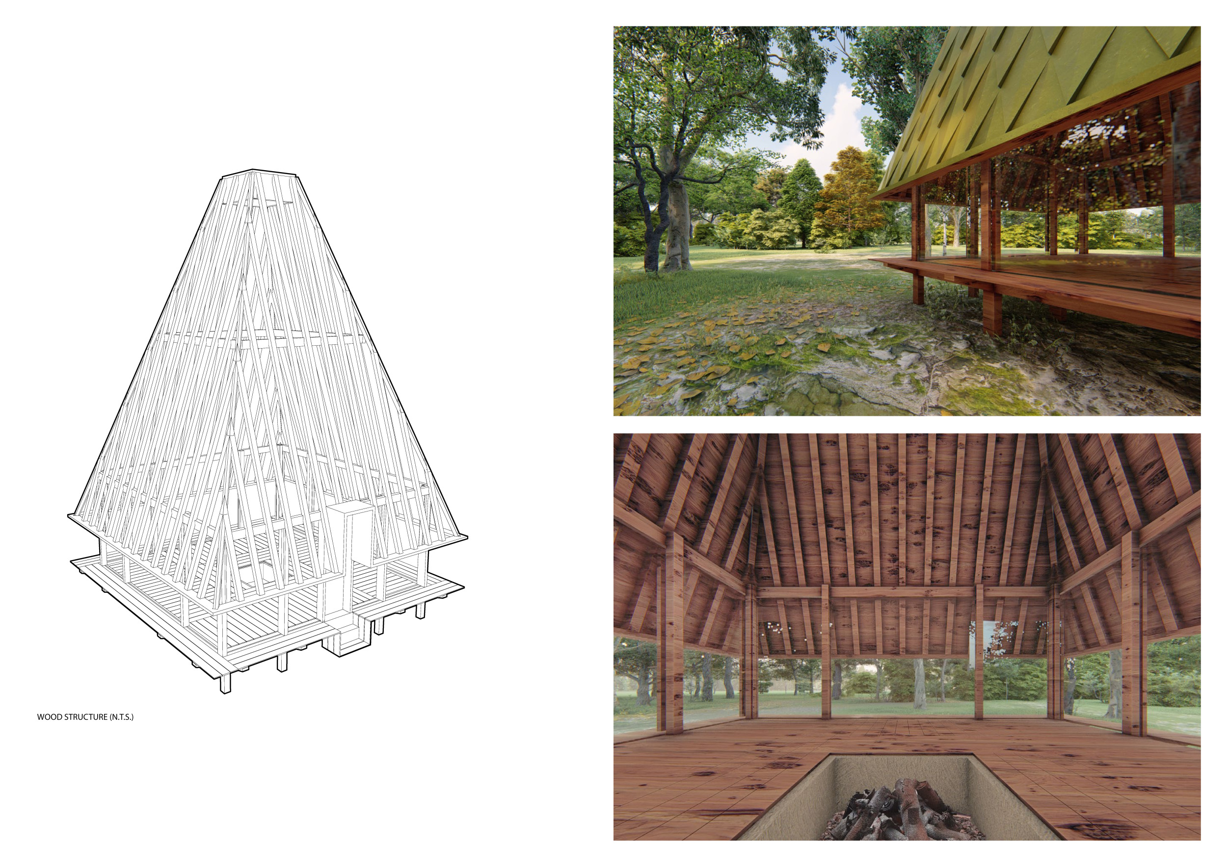Architecture project // Pyramid Roof Cabin Crafted from Local Wood for ...