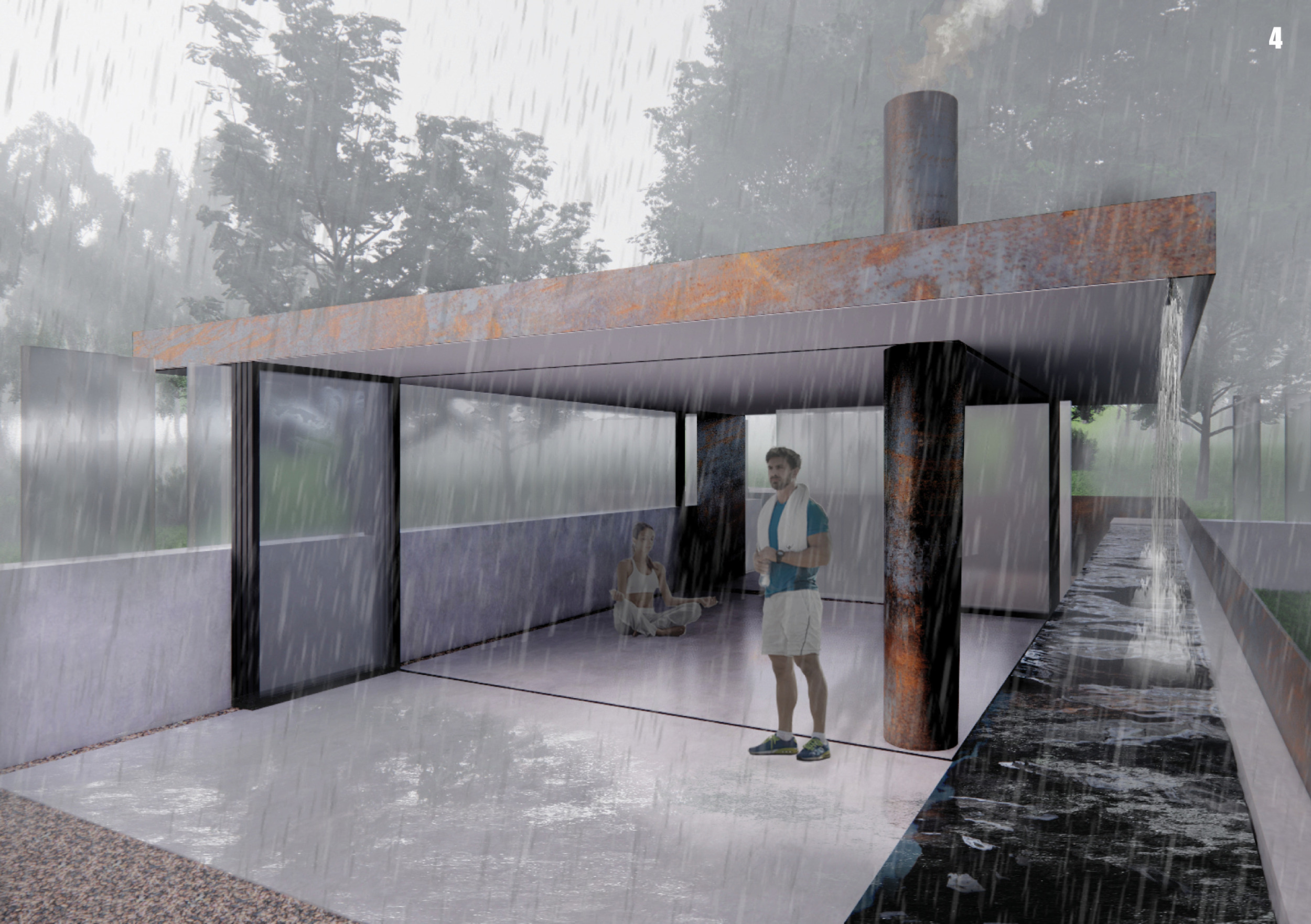 Architecture project // Rusting Steel and Channel Glass Framing ...