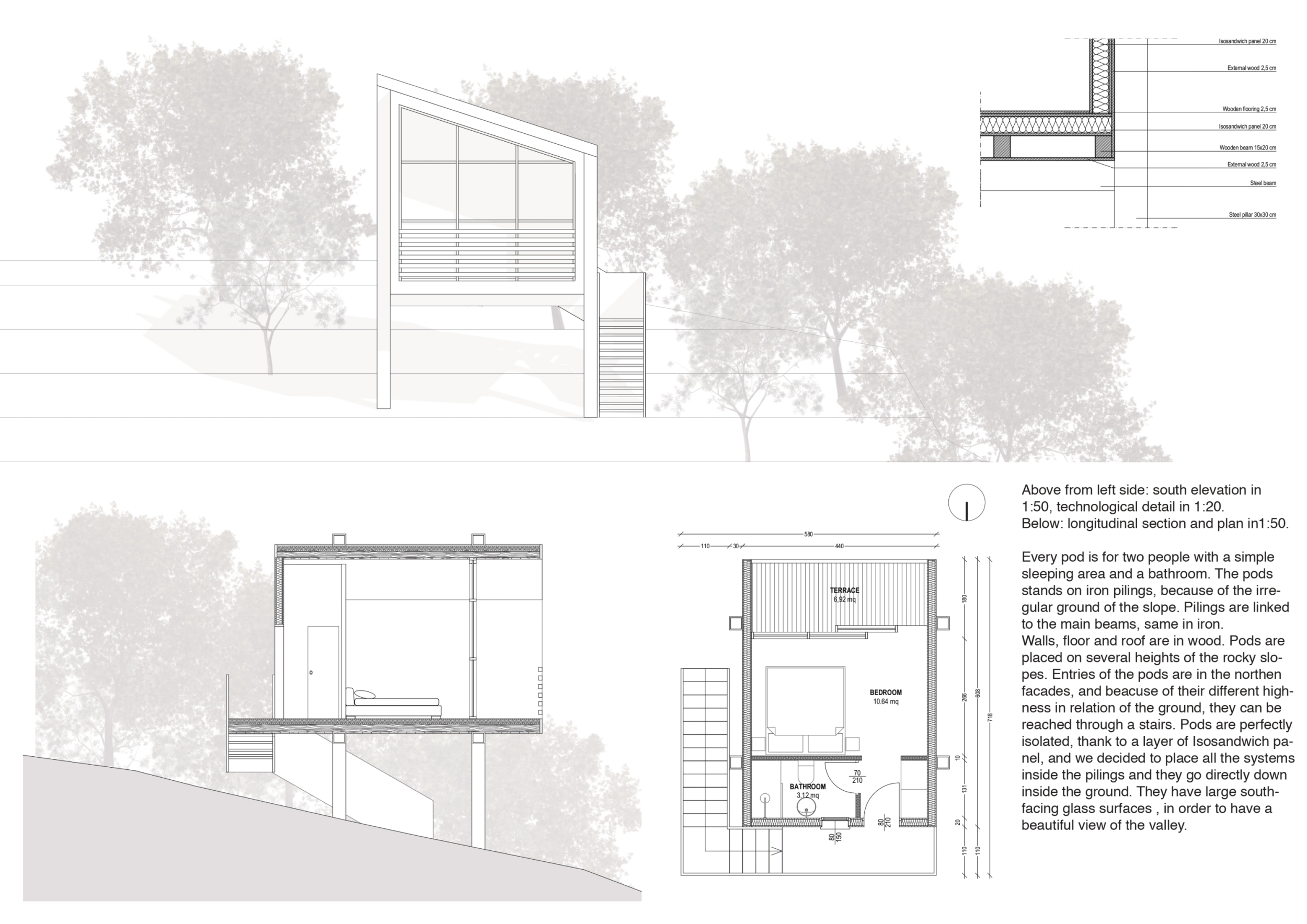 Architecture project // Elevated Living Pods with Isosandwich Panels ...