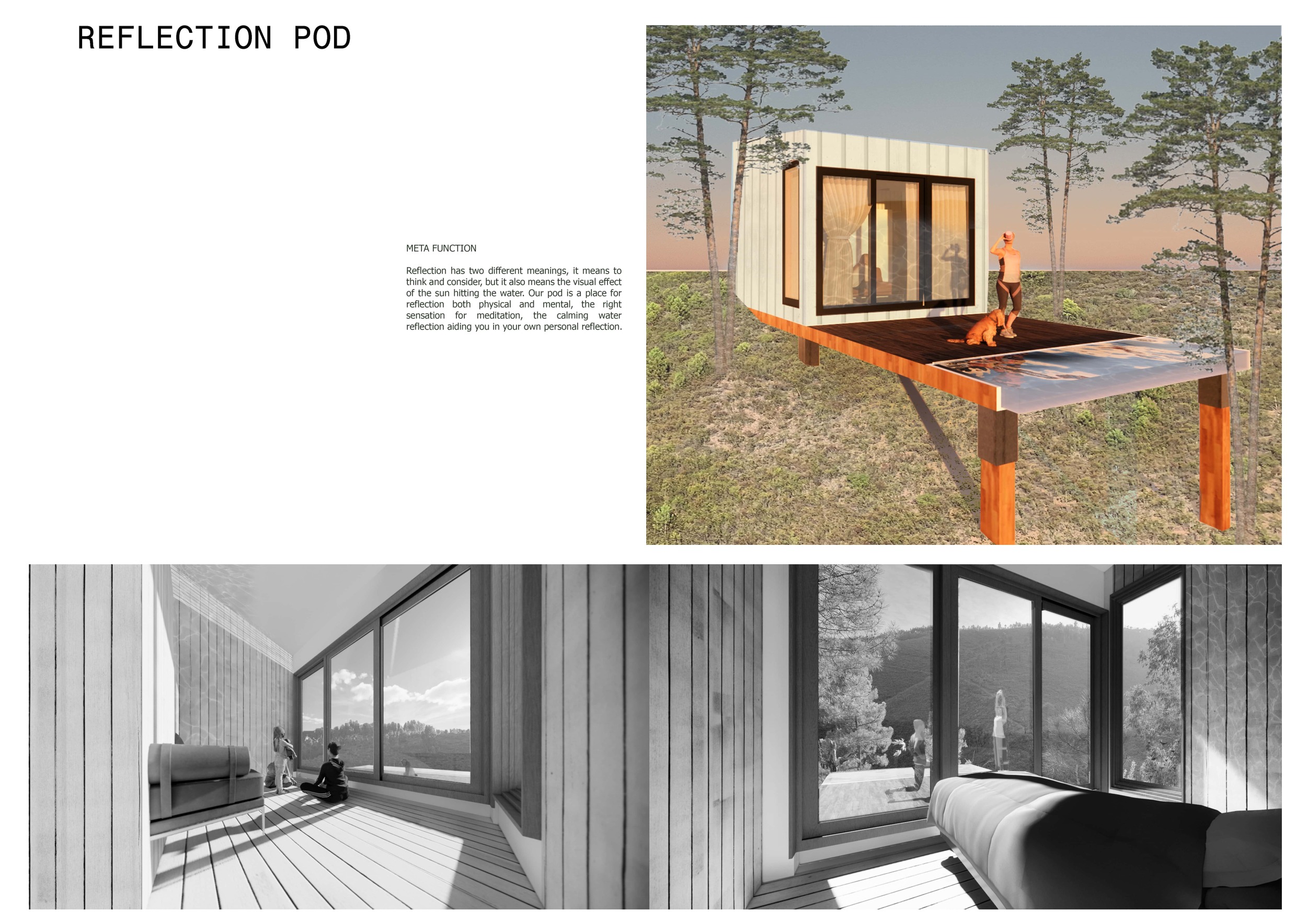 Architecture project // Water Mirror and Concrete Foundations Enhancing ...