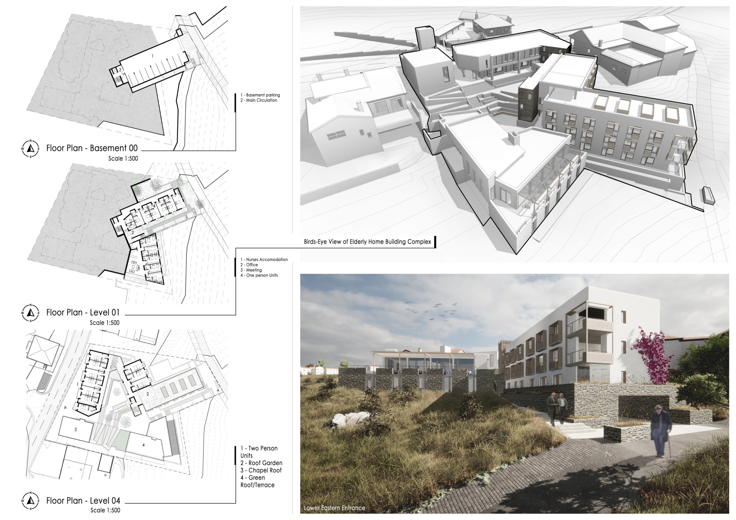 Architecture project // Charred Wooden Shingles and Earthwork Design in ...