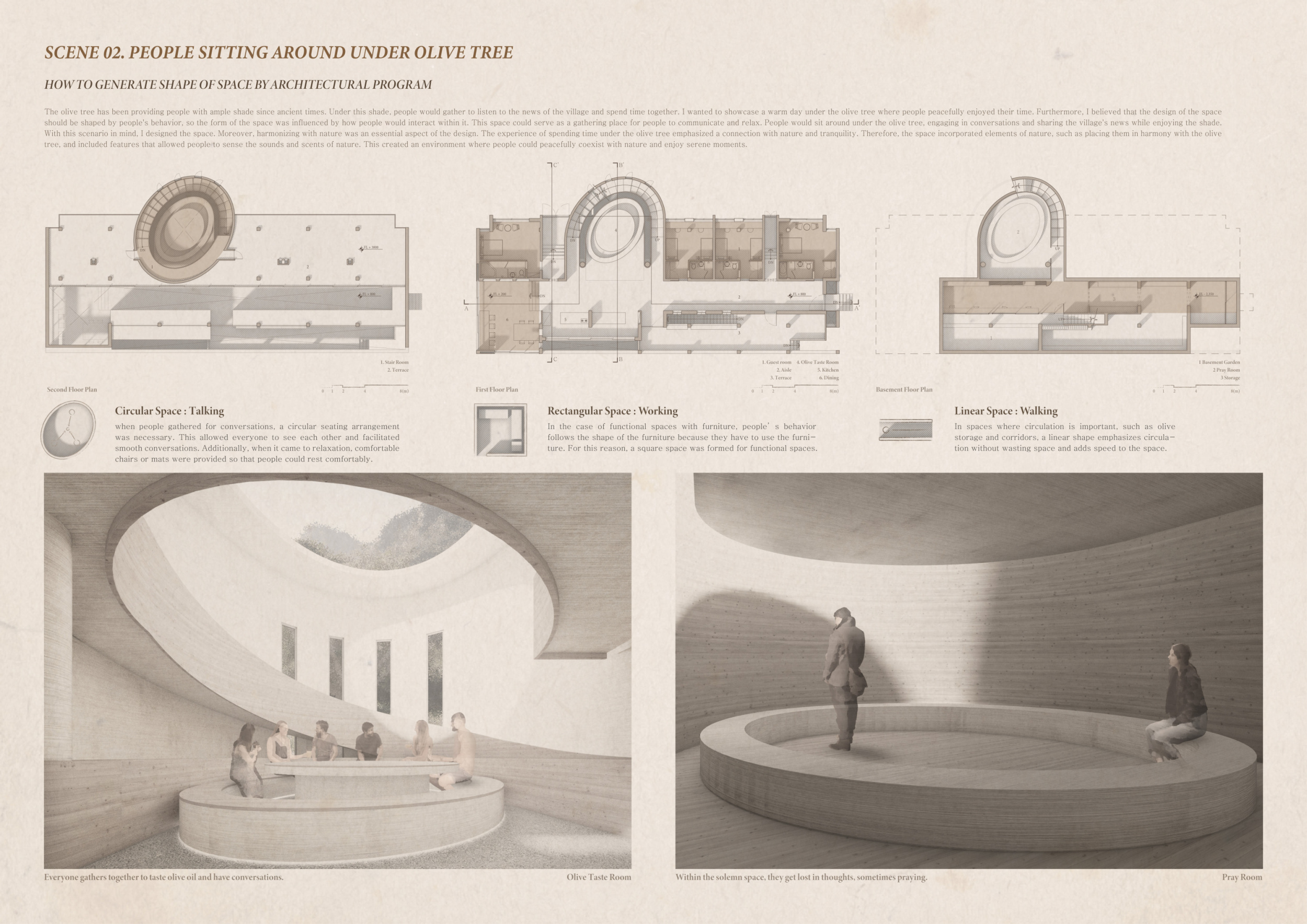 Architecture project // Sustainable Community Hub Crafted from Earthen ...