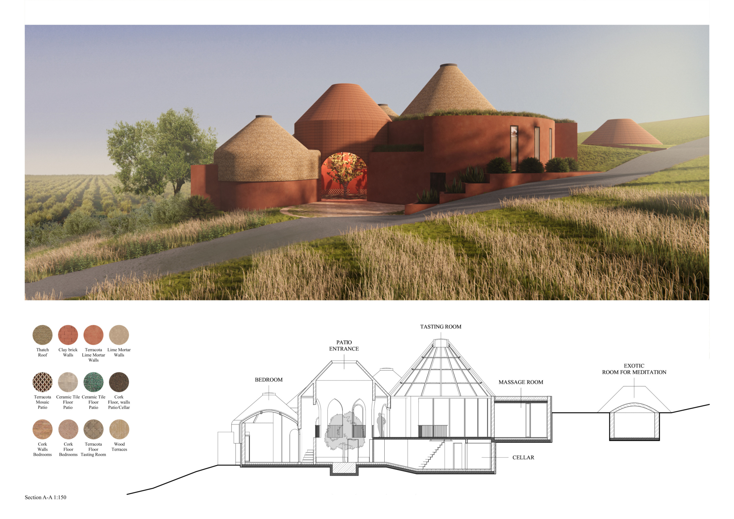 Architecture project // Cork and Thatched Granaries Nestled in a Rural ...