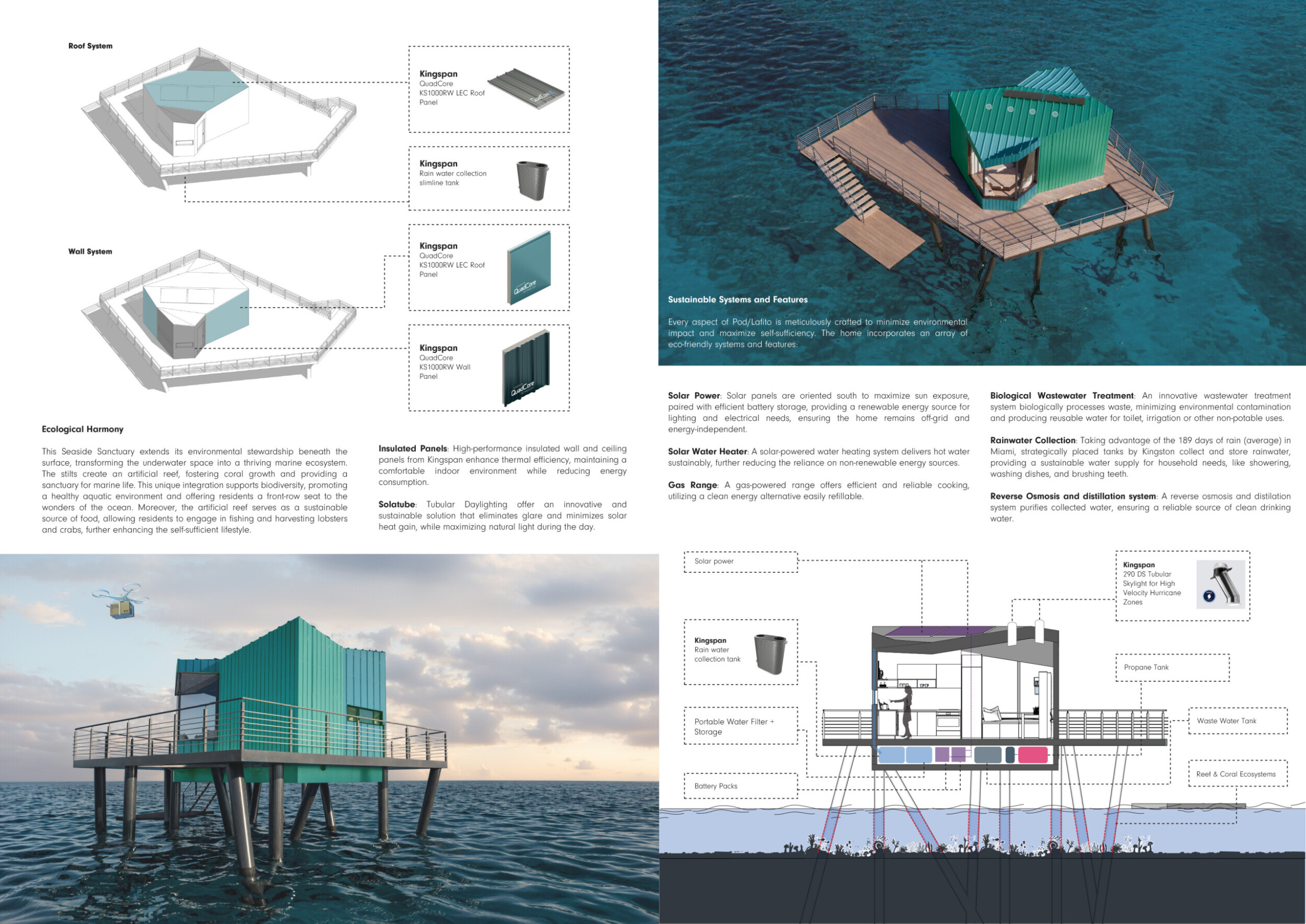 Architecture project // Elevated Stilt Design with Quadcore Panels and ...