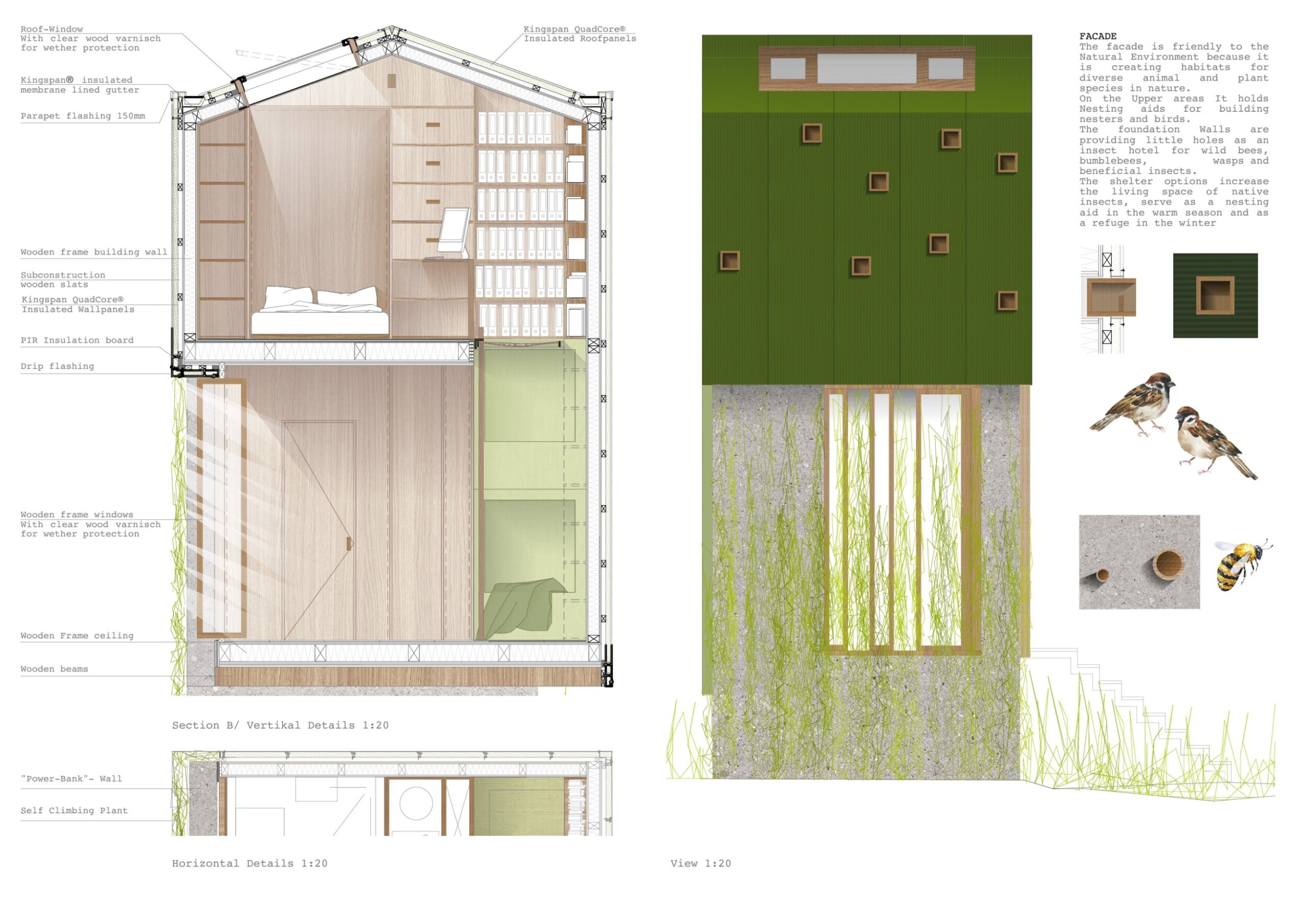 Architecture project // Self-Climbing Green Walls and Recycled ...
