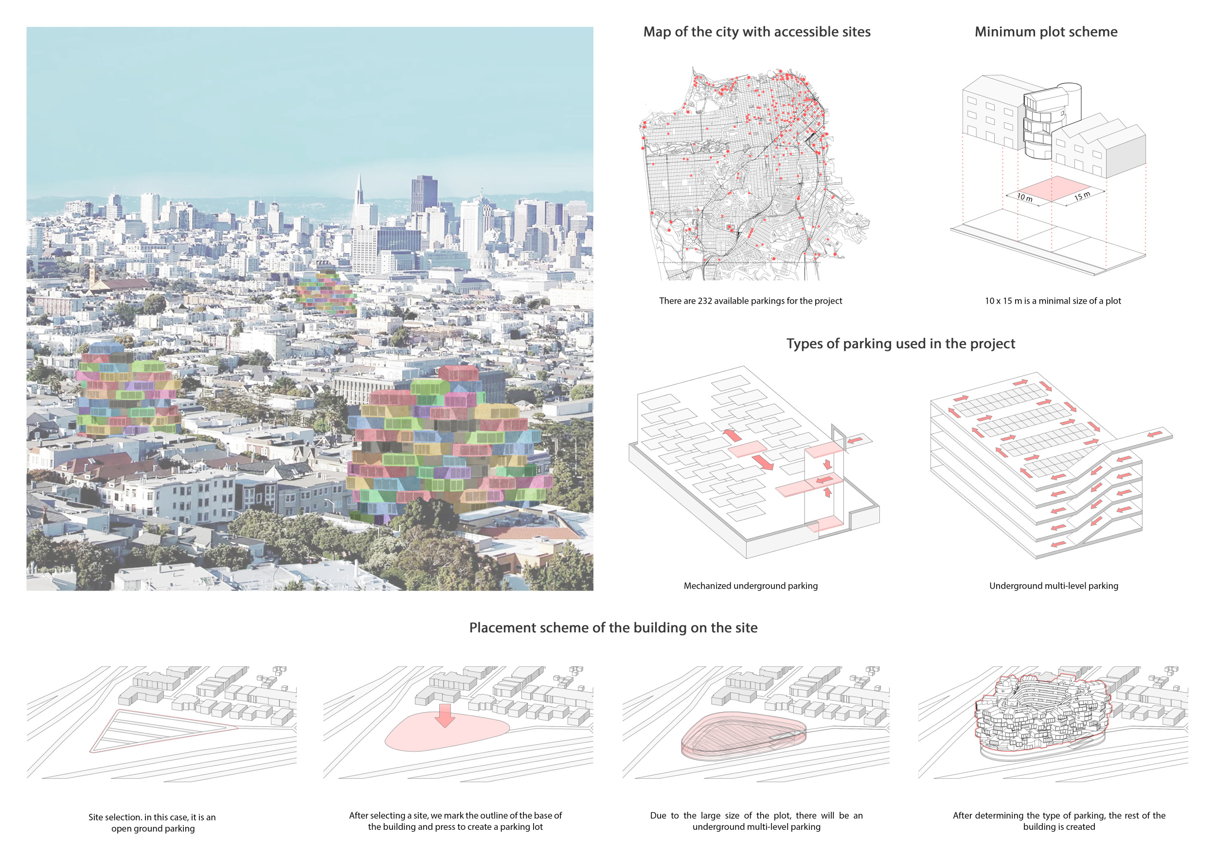 Architecture project // Colored Glass Panels and Modular Units ...