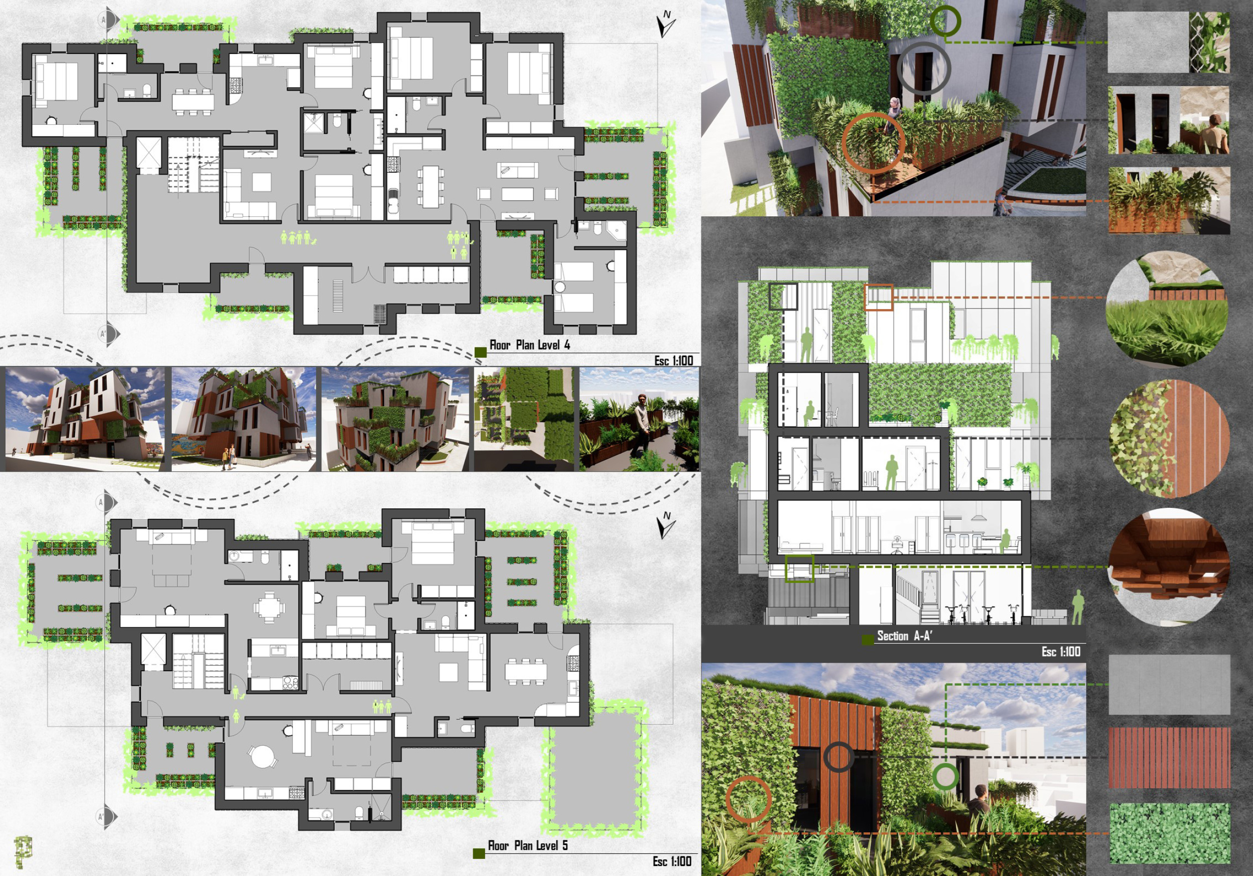 Architecture project // Modular Community Living with Urban Gardens and ...
