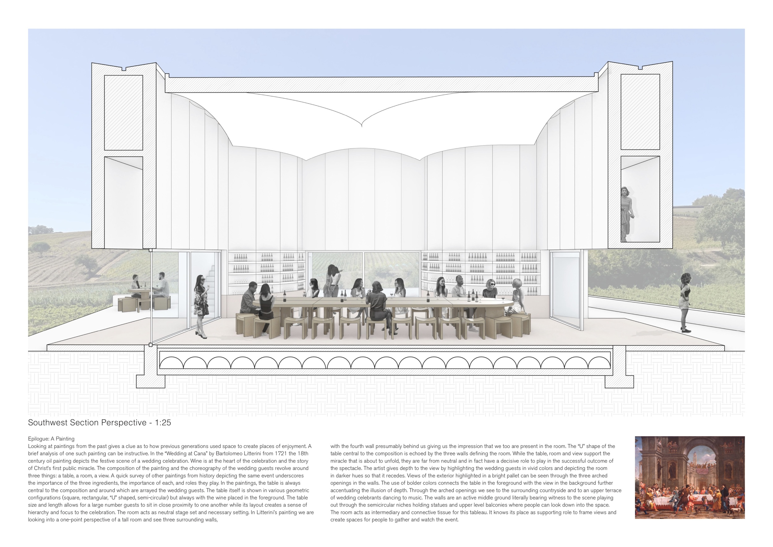 Architecture project // Curved Niches Framing Vineyard Views in a ...
