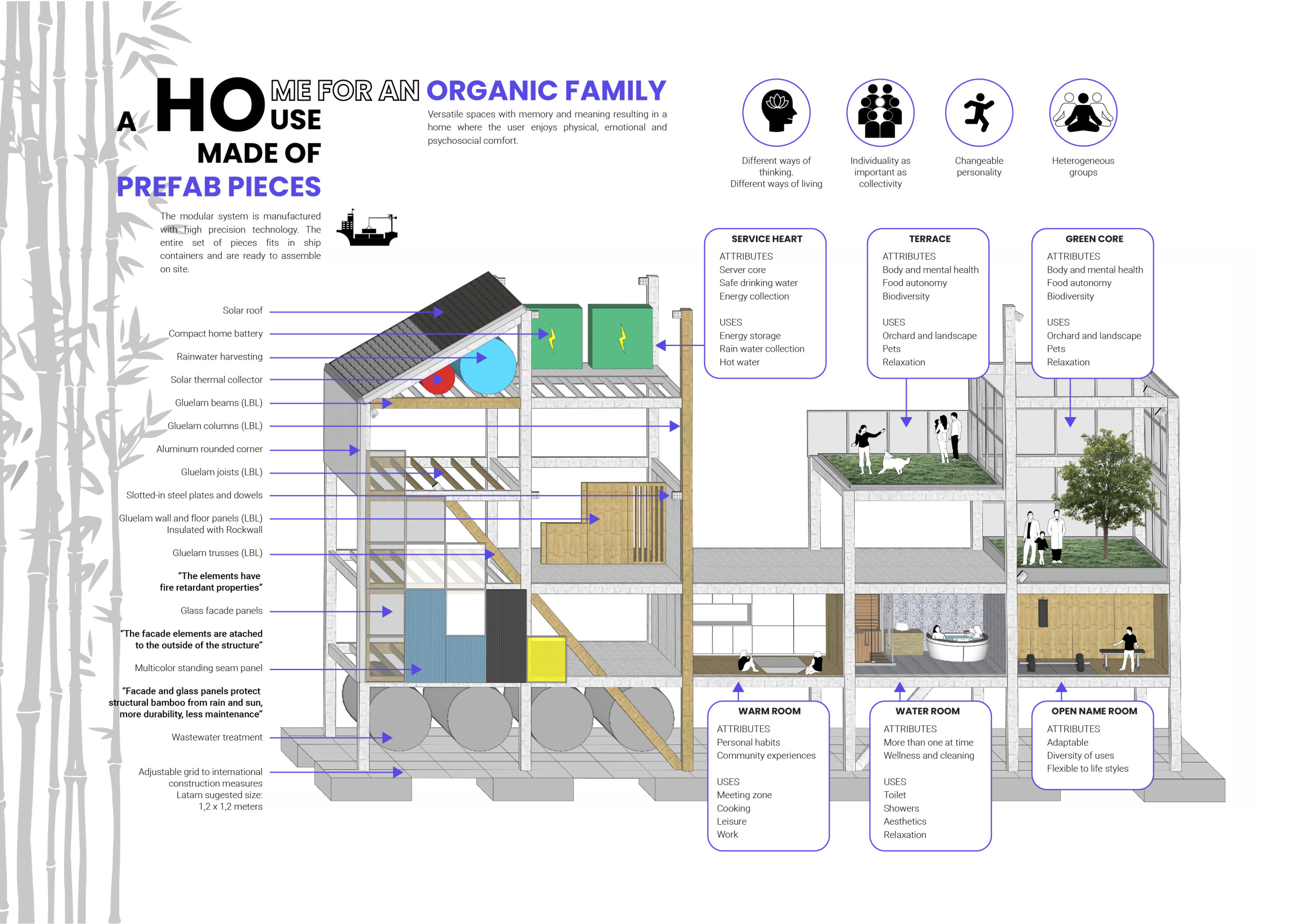 Architecture projects - bamboo frame // Buildner