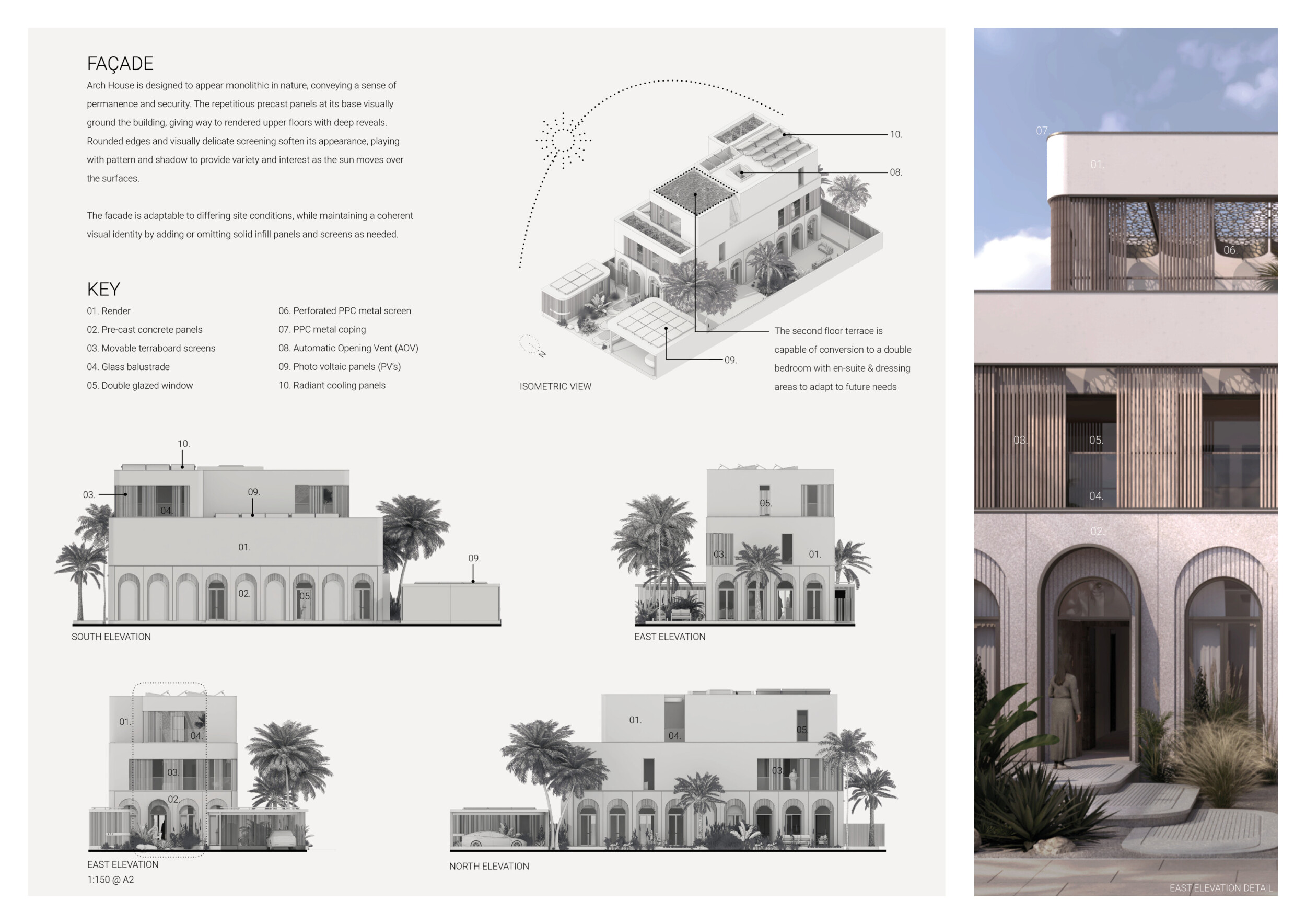 Architecture project // Rounded Pre-Cast Concrete Panels and Movable ...