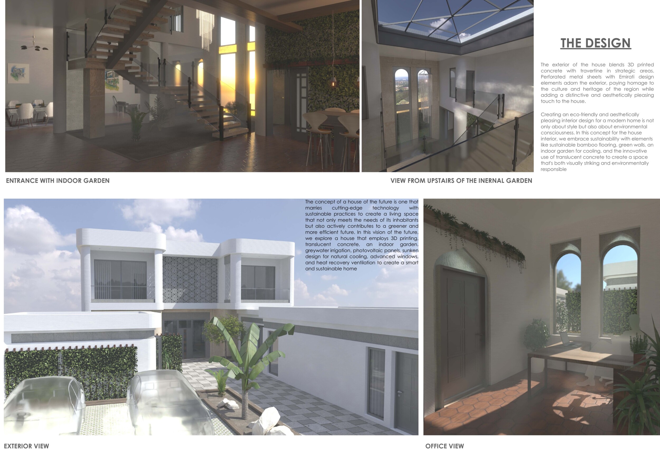Architecture project // Translucent Concrete and Bamboo Framework ...