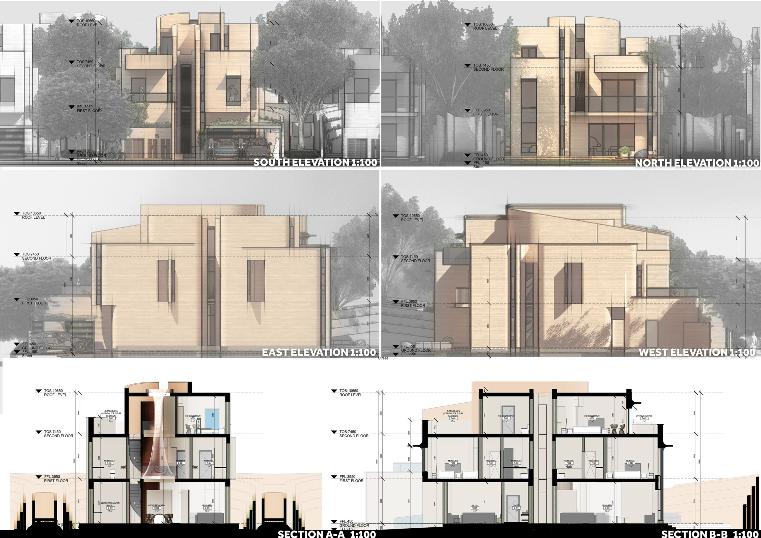 Architecture project // Rammed Earth Structure Integrating Natural ...