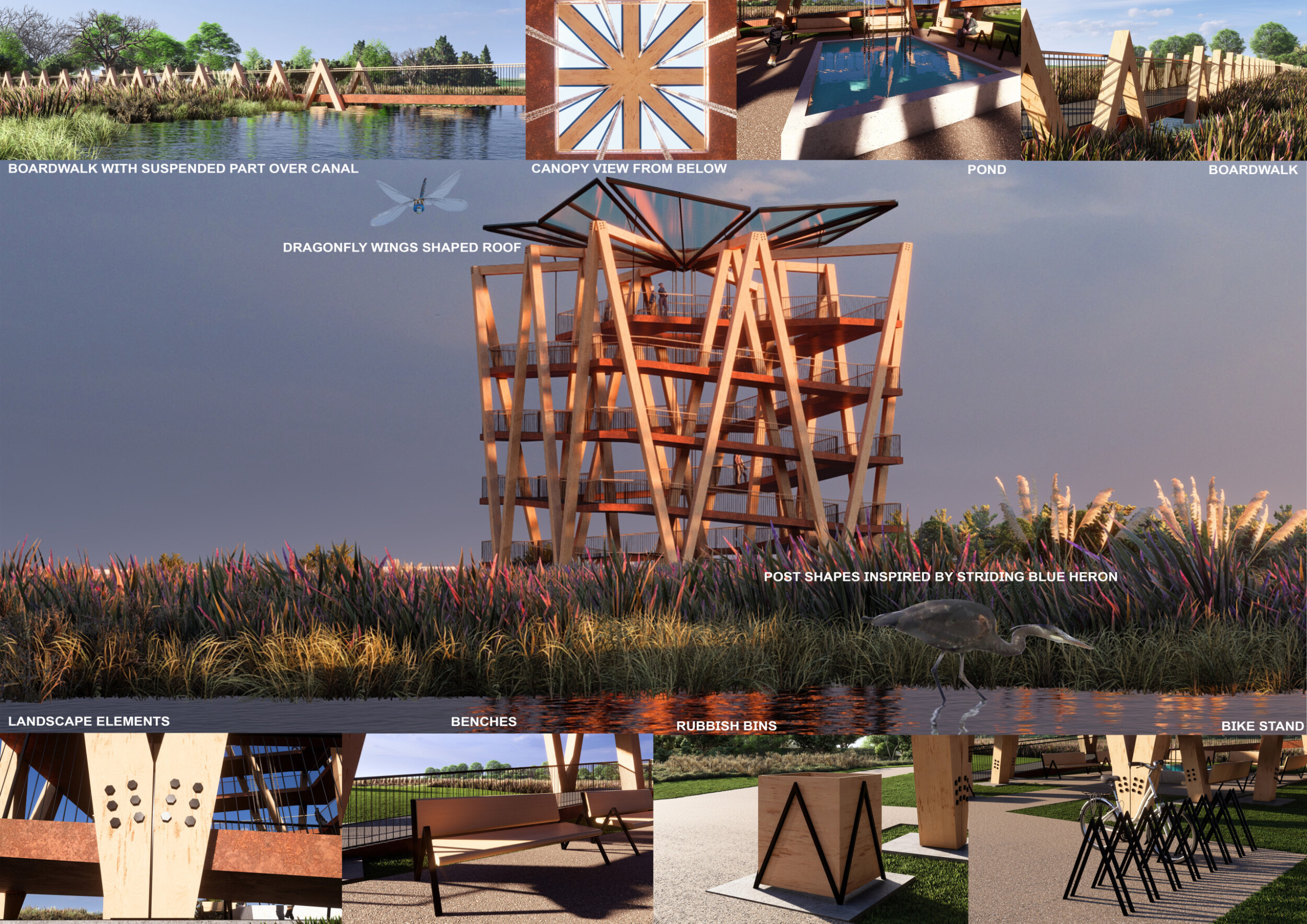 Architecture project // Cross-Laminated Timber Observation Tower with ...