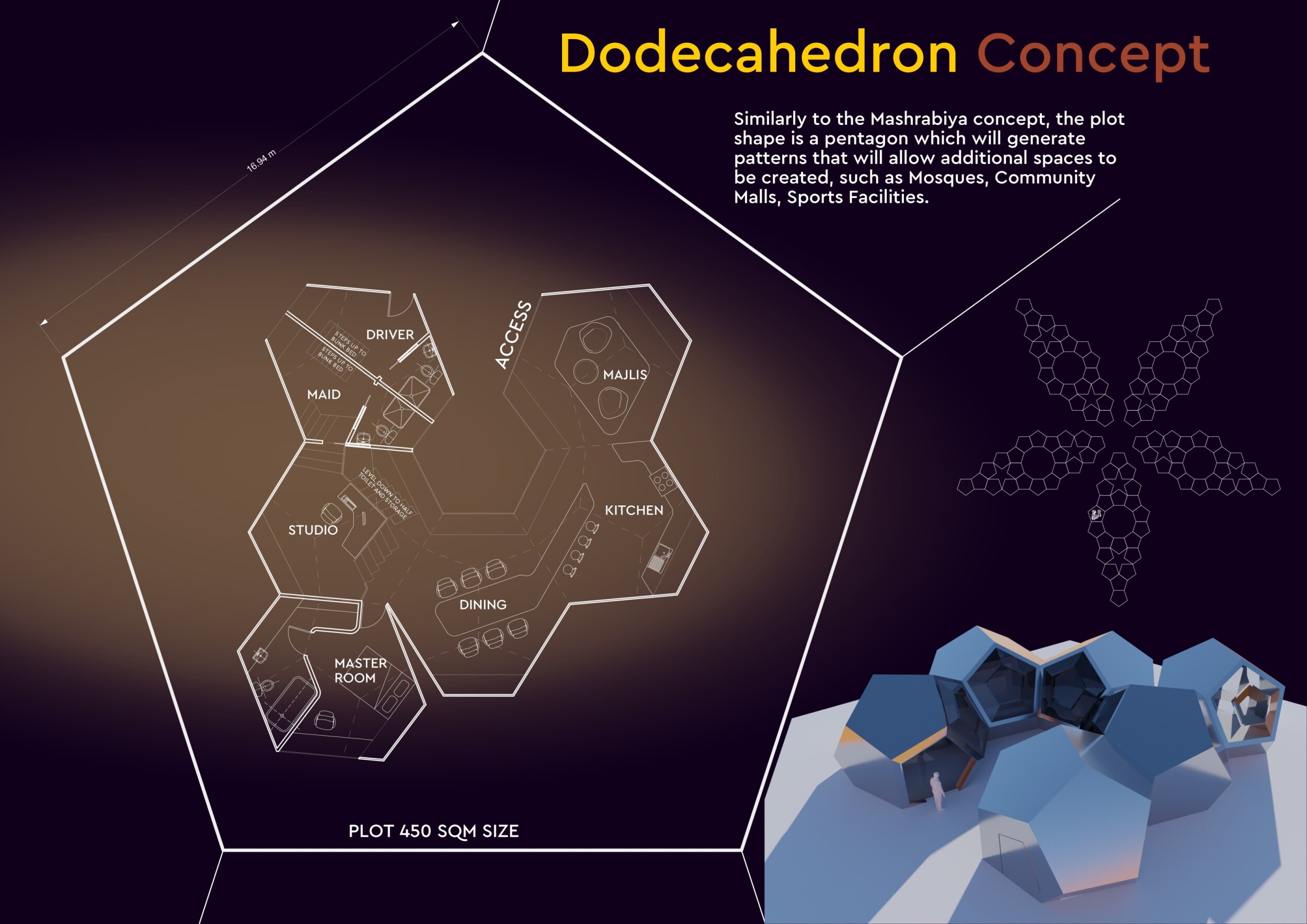 Architecture project // Geometric Dodecahedron Housing Constructed with ...