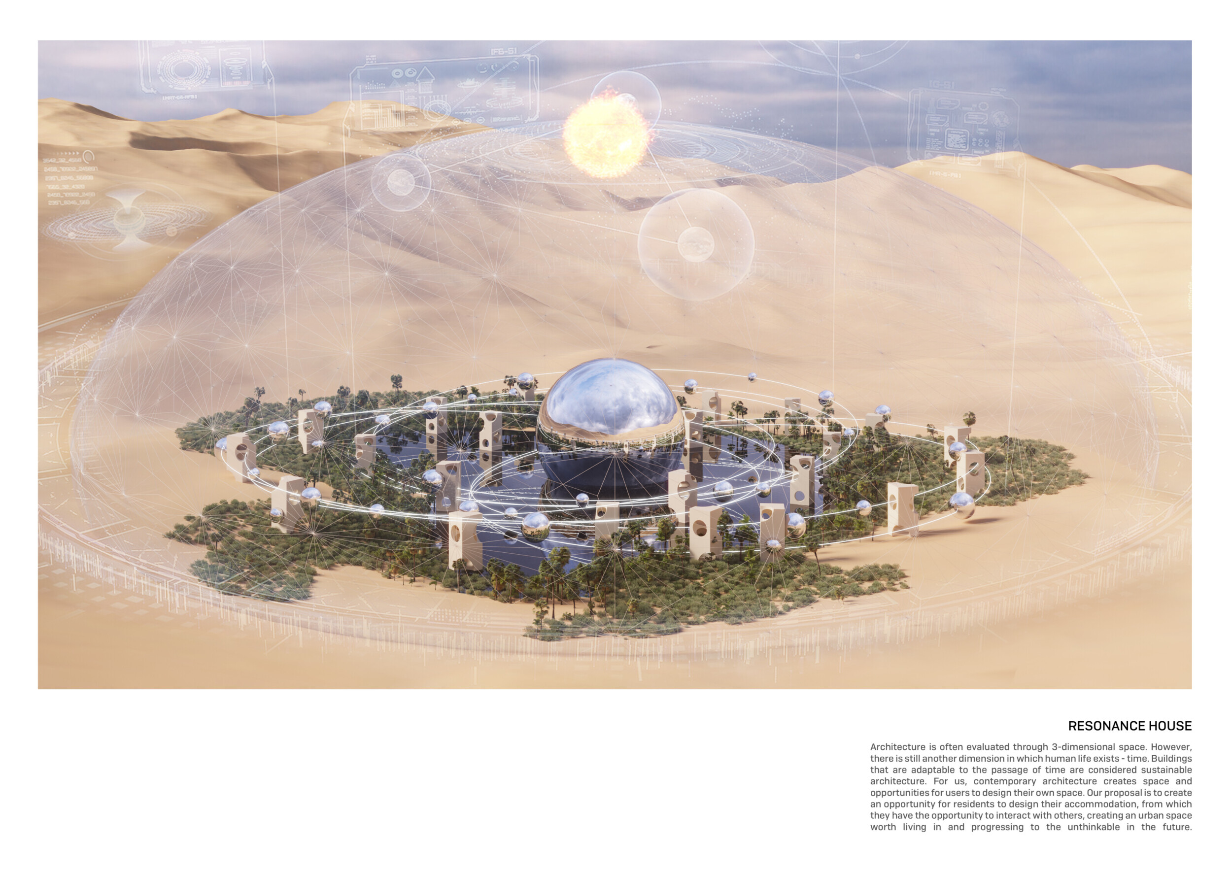 Architecture project // Reflective Glass Dome with Bio-Composite ...