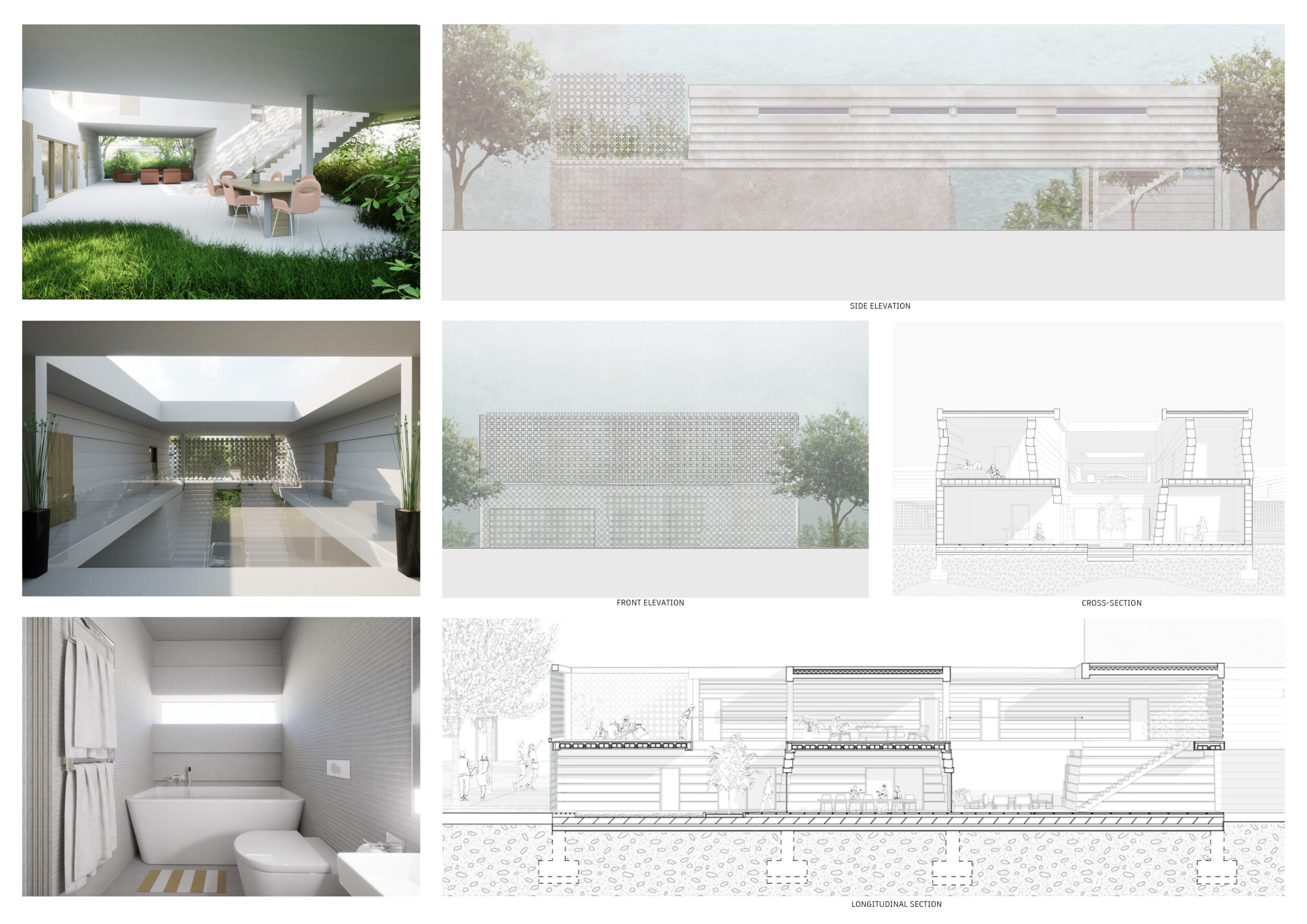 Architecture project // Geometric Facades with Elevated Windows Using ...