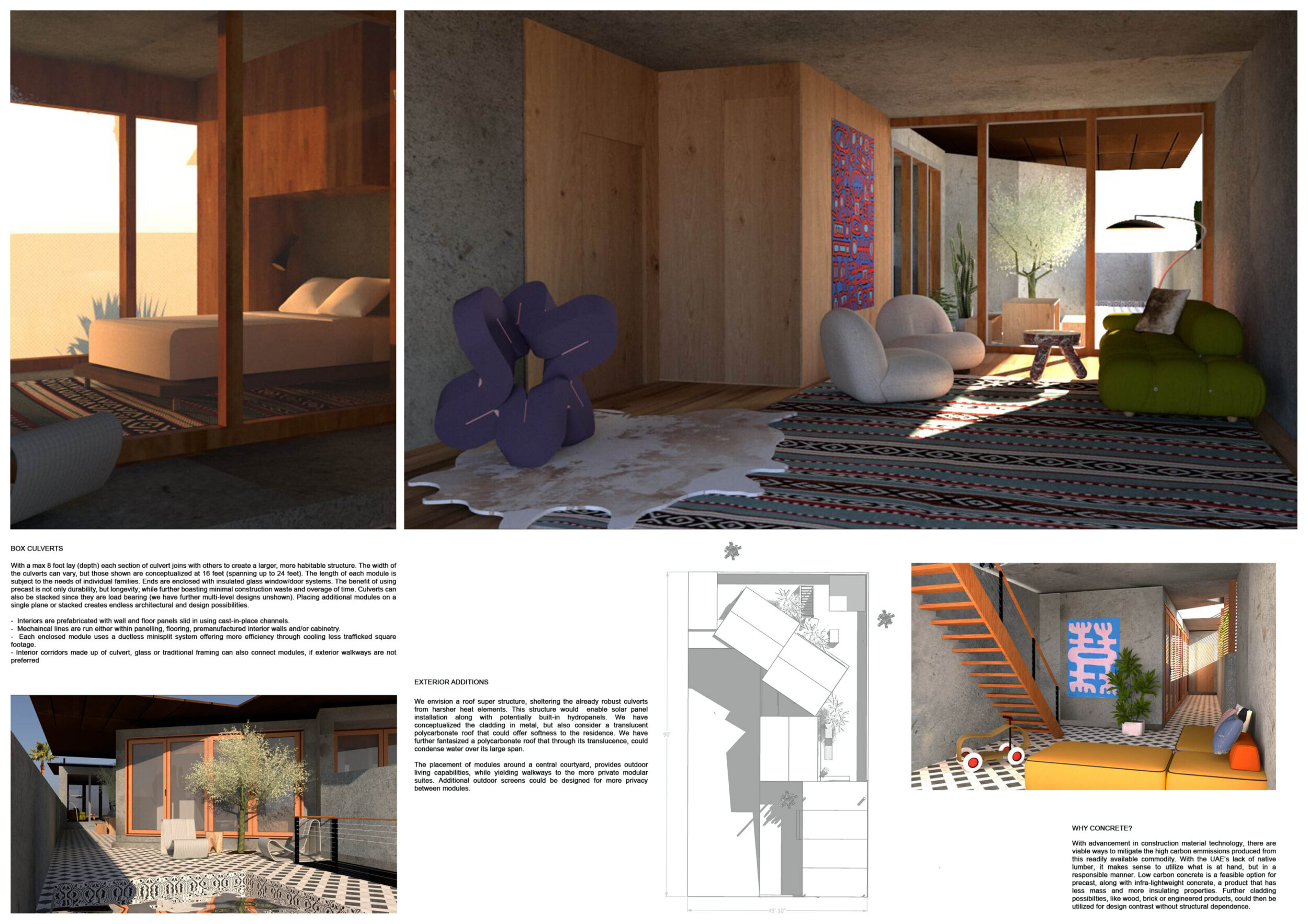 Architecture project // Desert Dwelling with Modular Units Featuring ...