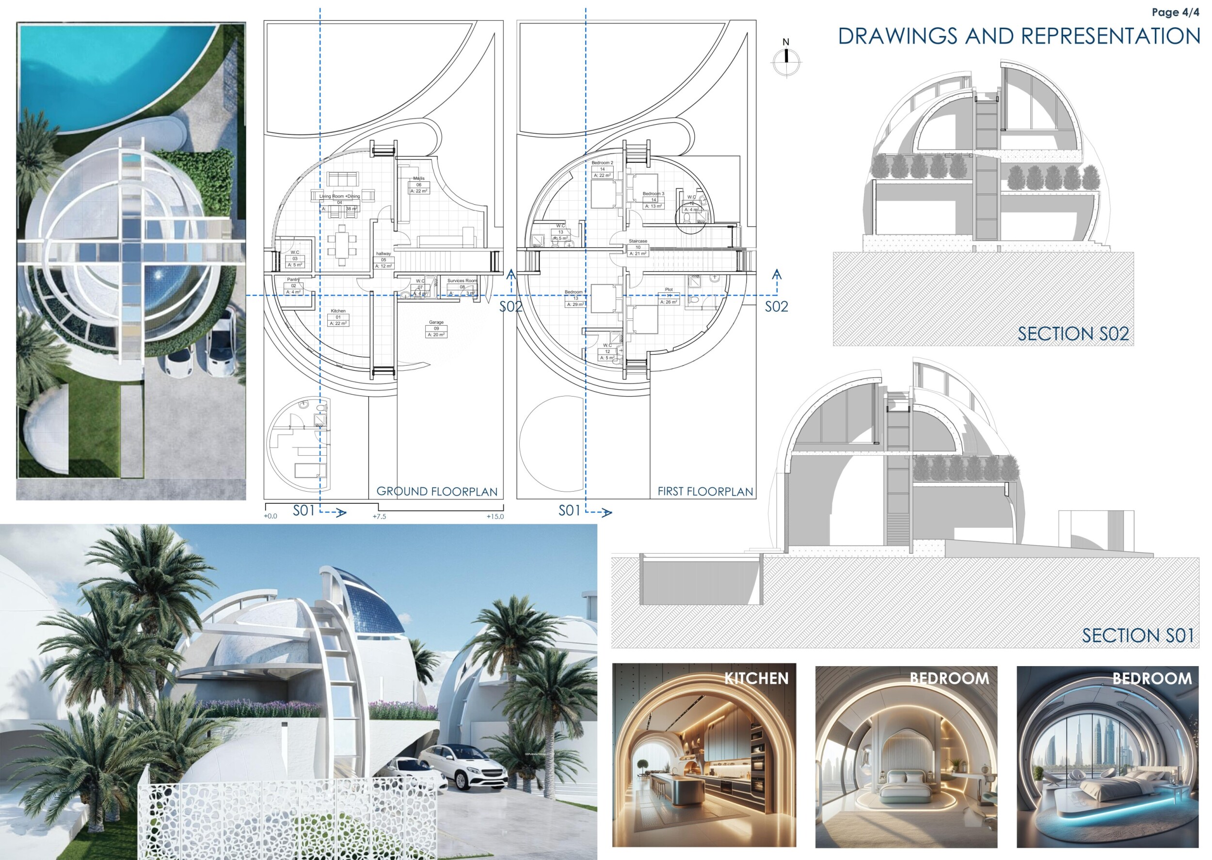 Architecture project // Sustainable Living Shaped by Concrete Geometry ...