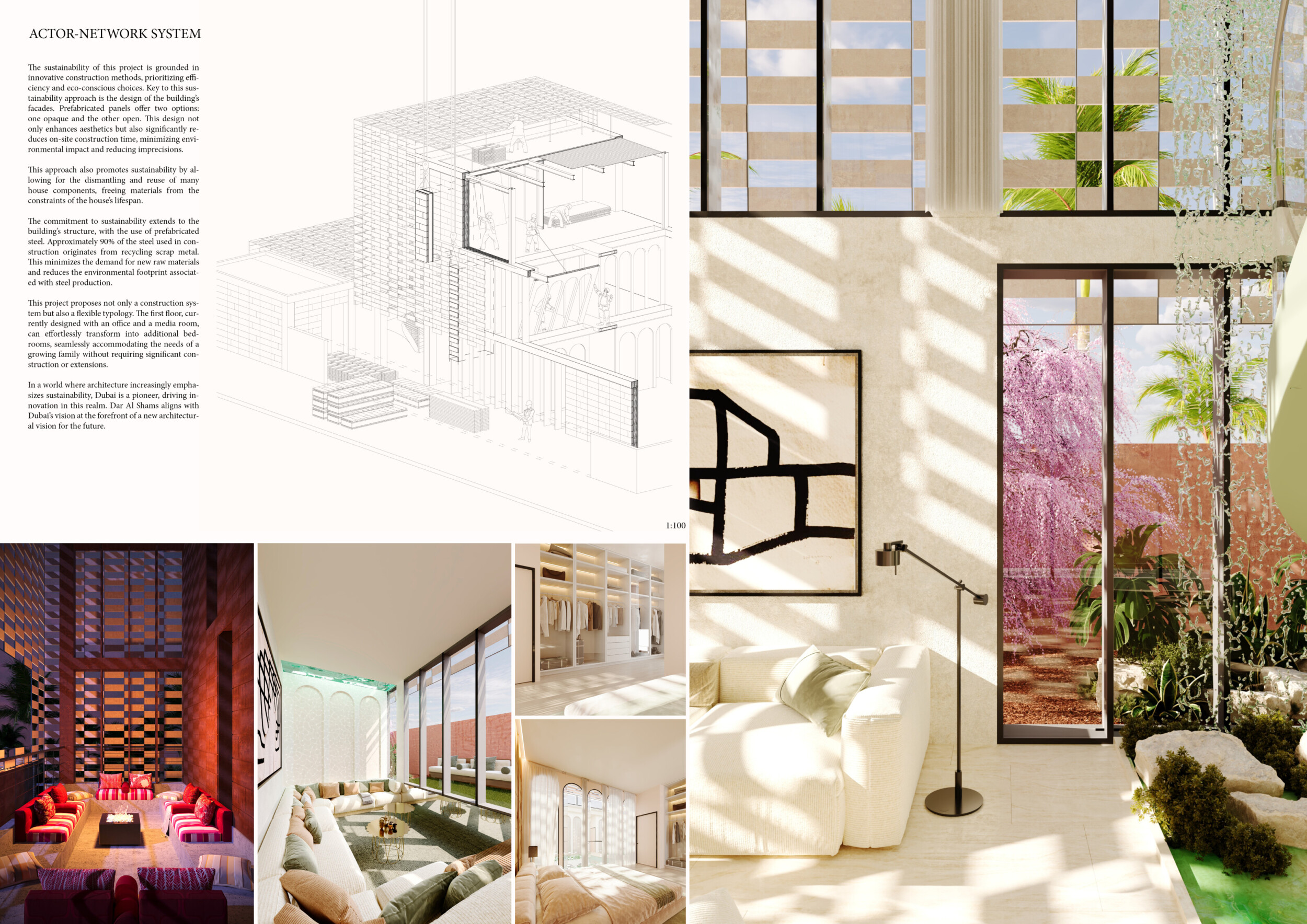 Architecture project // Perforated Red Brick Facade with Central Atrium ...