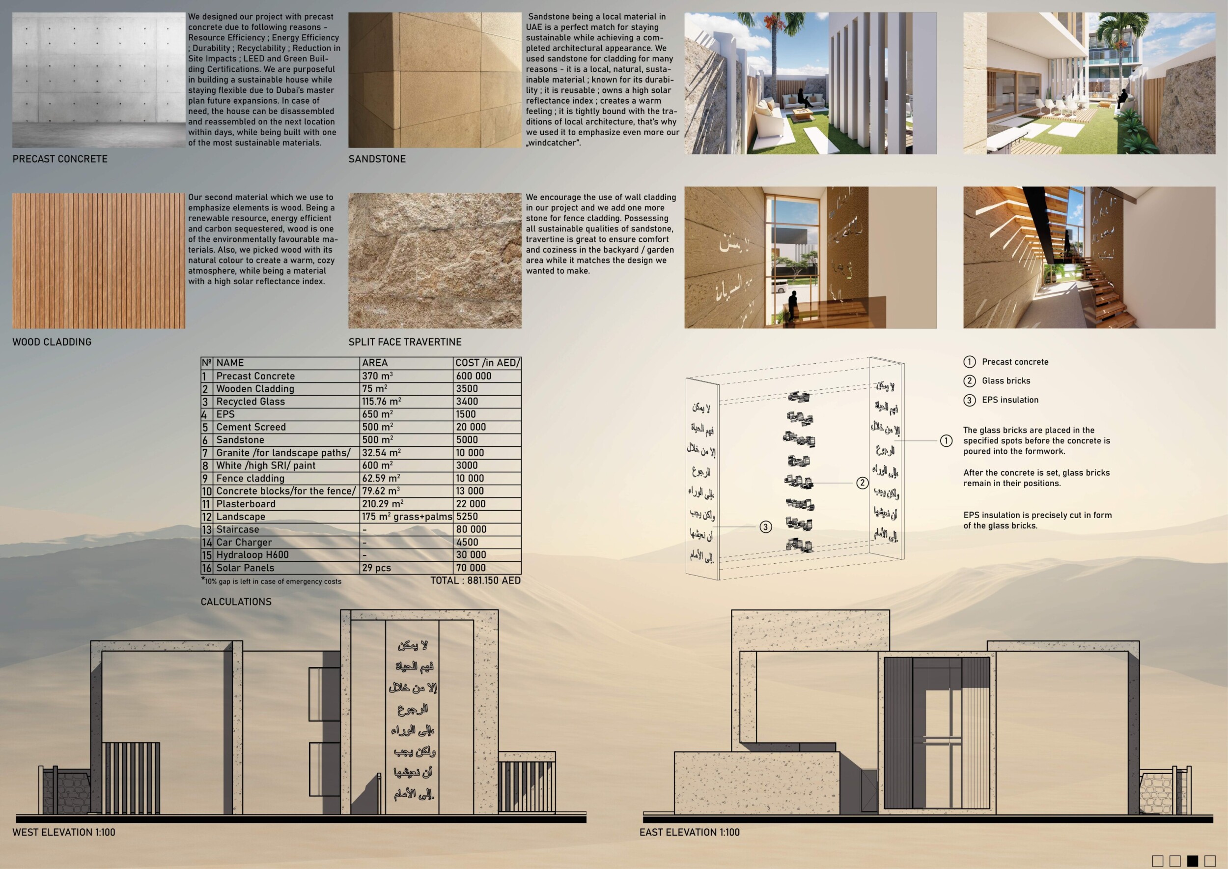 Architecture project // Wind-Capture Systems and Local Sandstone Create ...