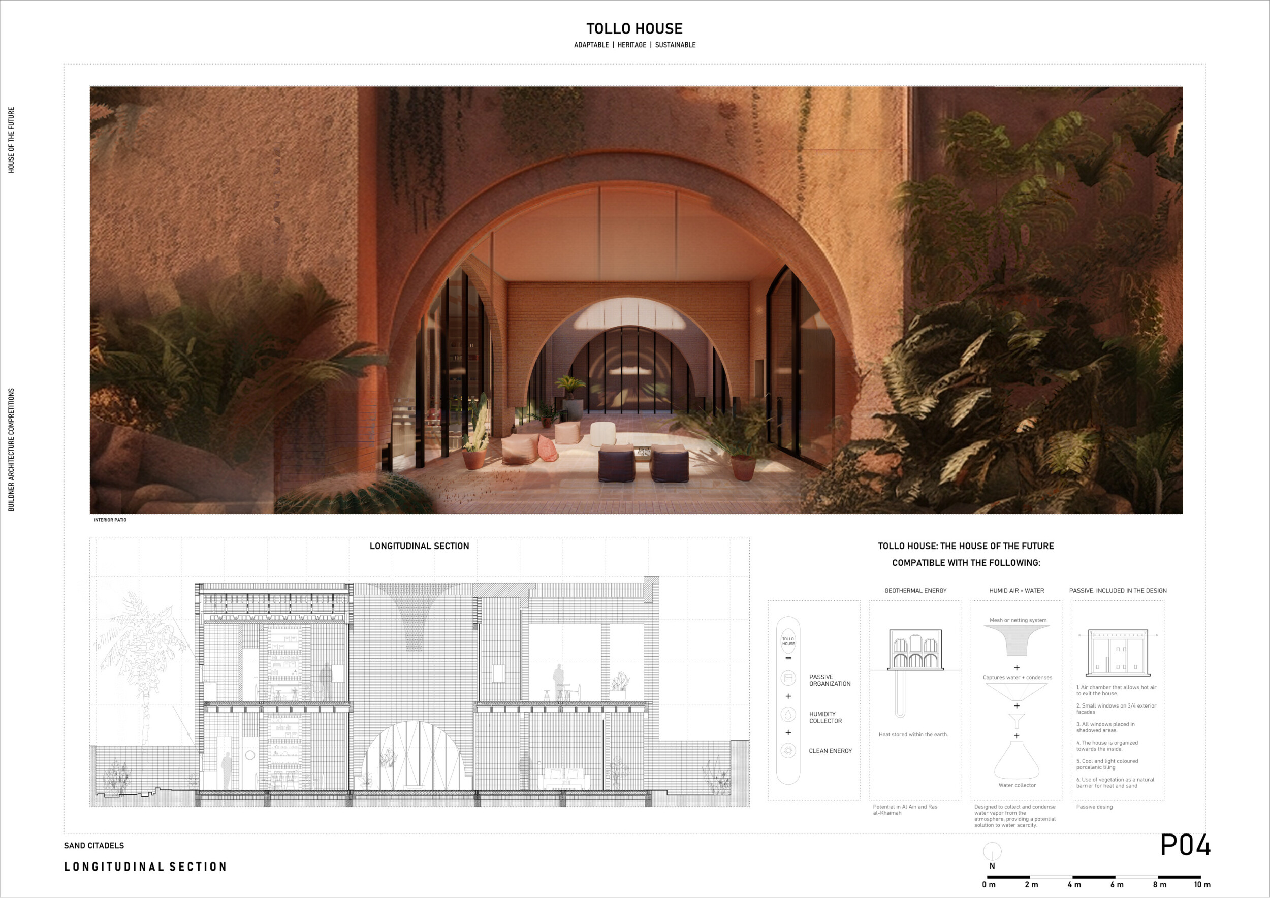 Architecture project // Courtyard Home Emphasizing Mud Brick and ...
