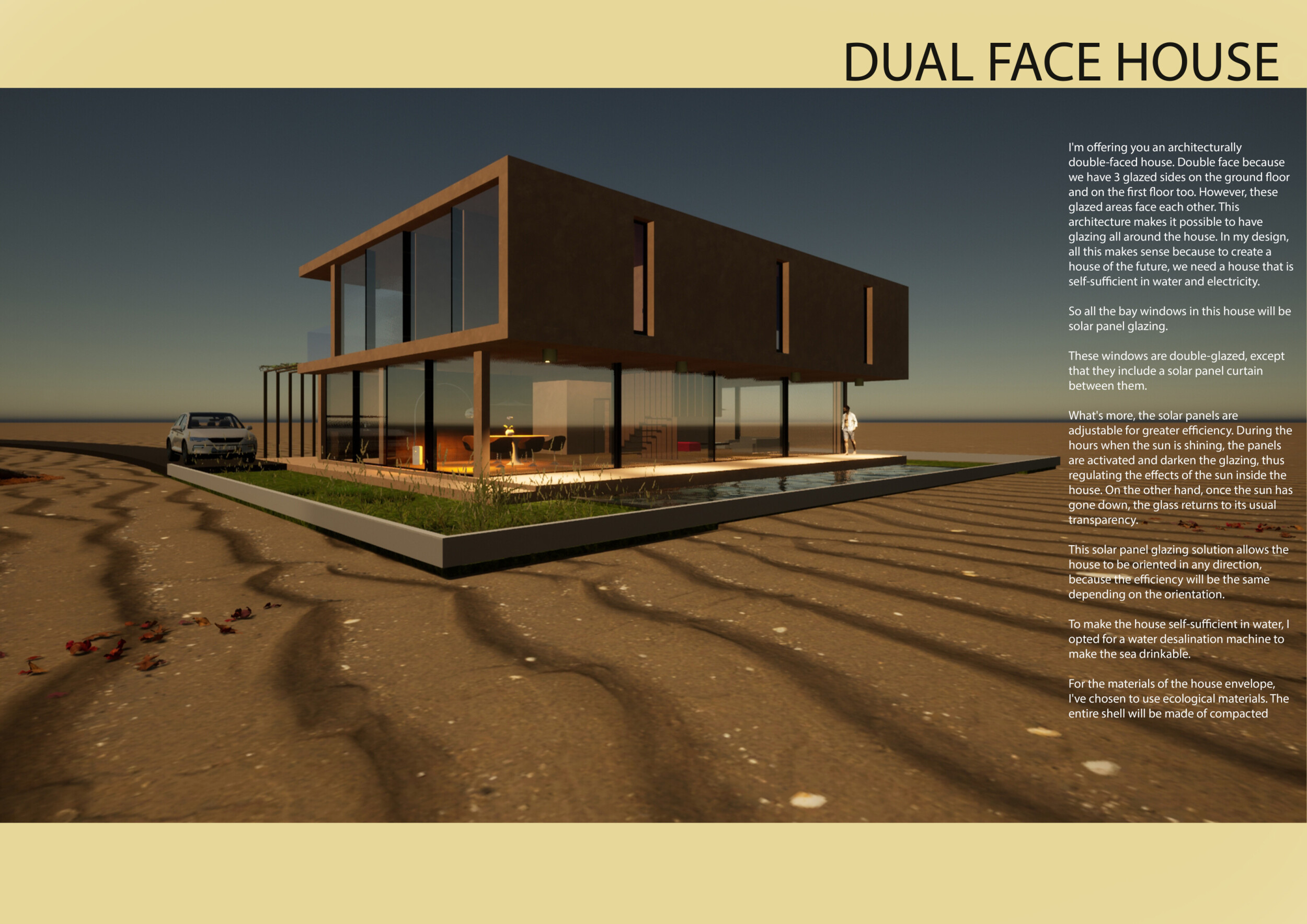 Architecture project // Adaptive Solar Glazing with Compacted Earth and ...