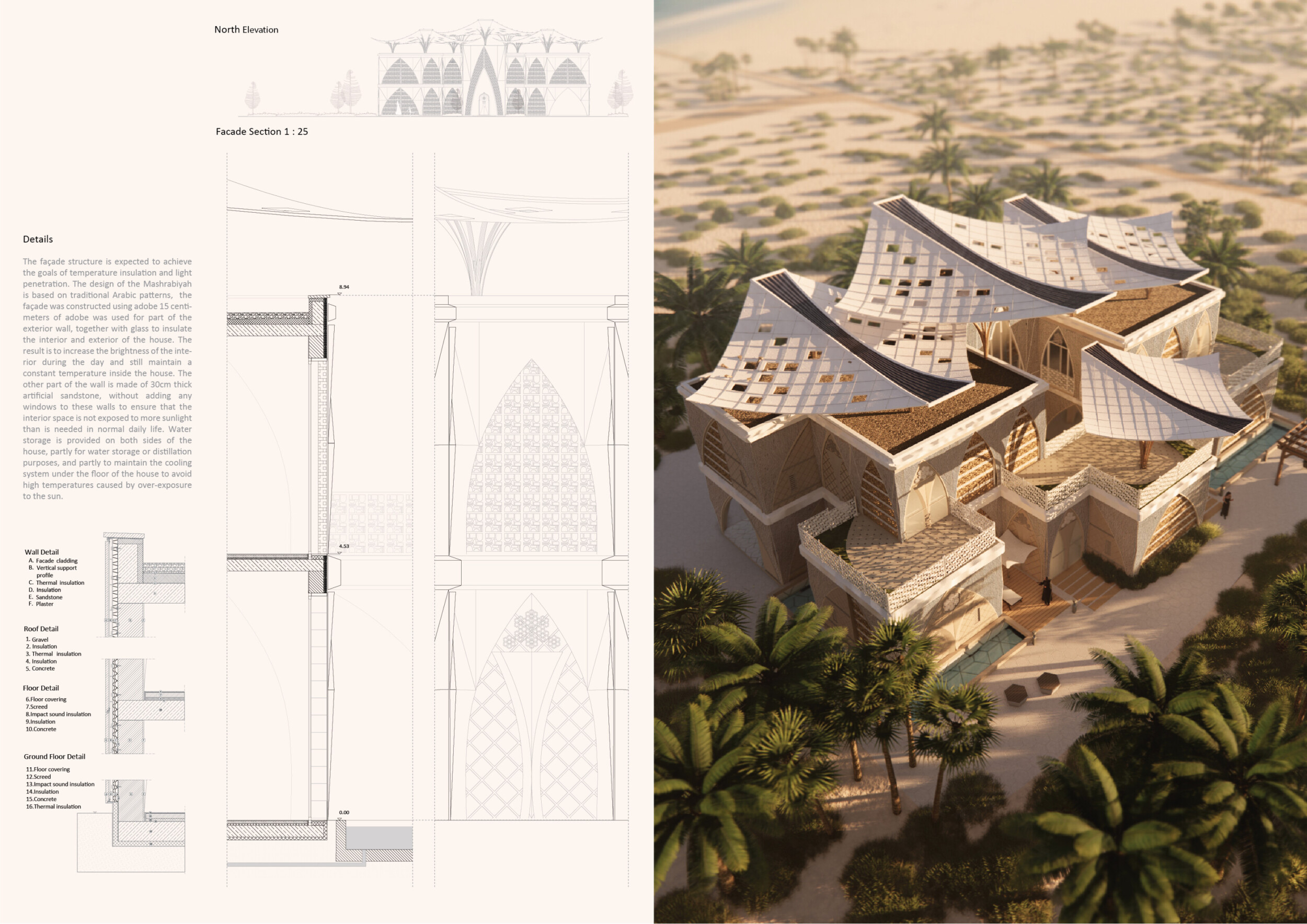 Architecture project // Recycled Wood and Printed Sand Brick Merge ...