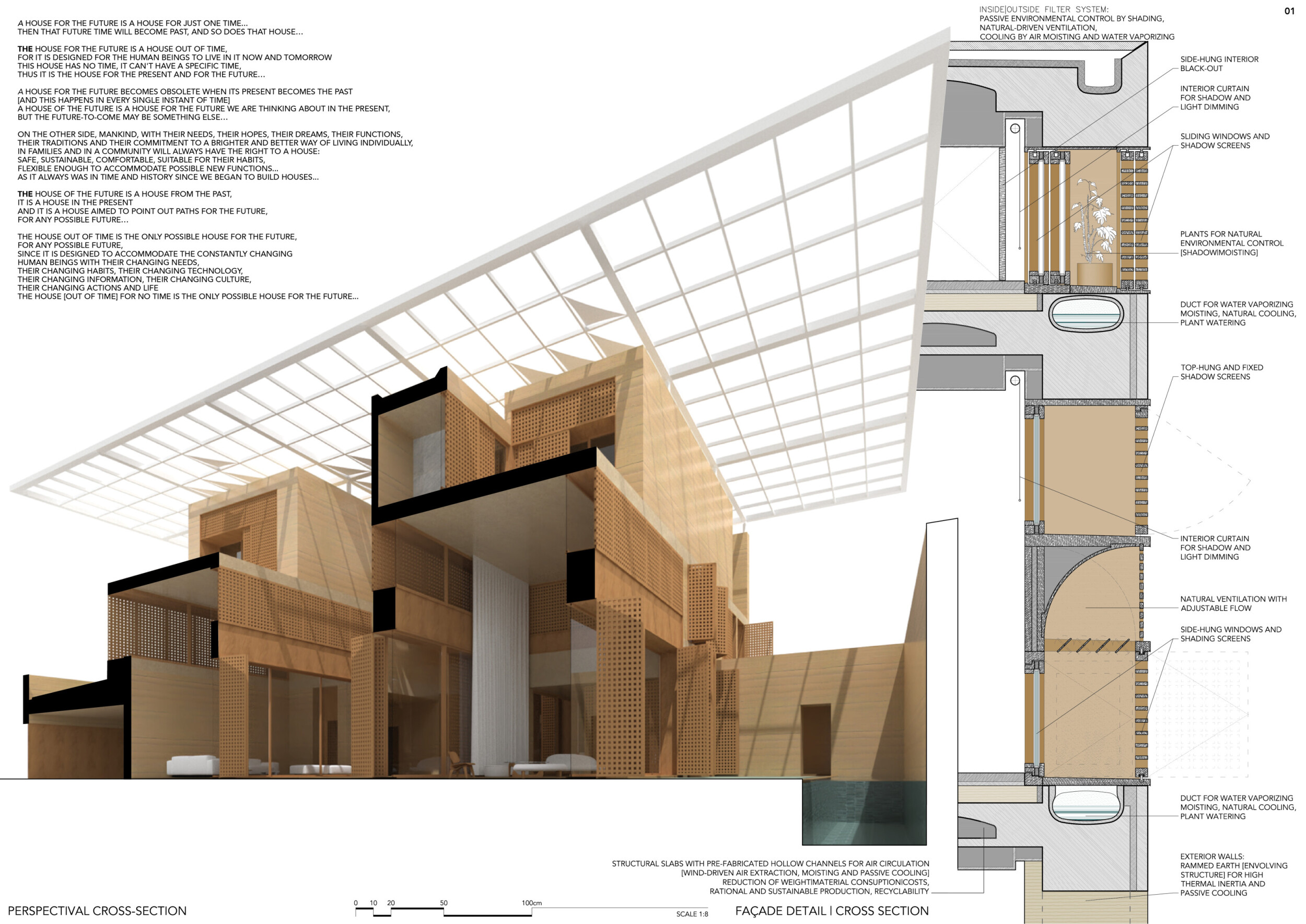 Architecture project // Charred Wooden Shingles and Perforated Screens ...