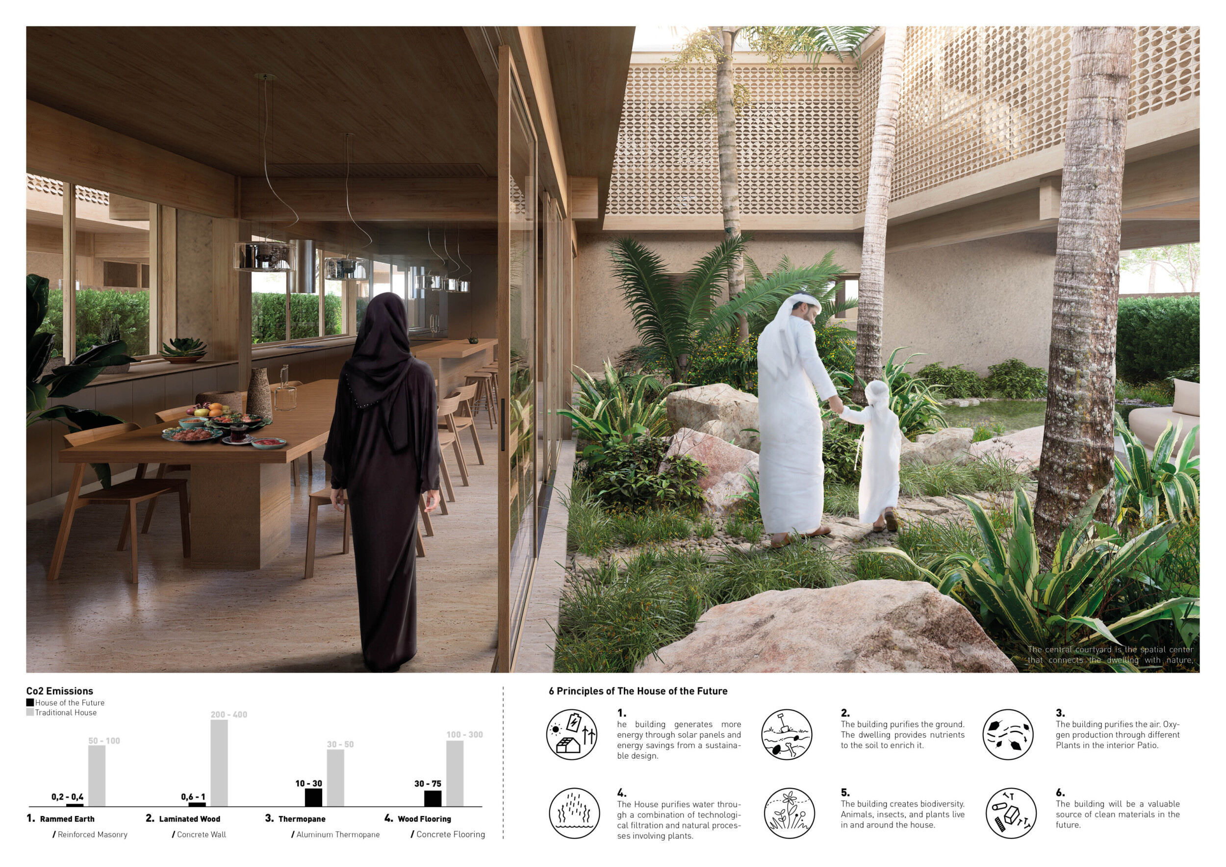 Architecture project // Rammed Earth Walls with Natural Ventilation and ...