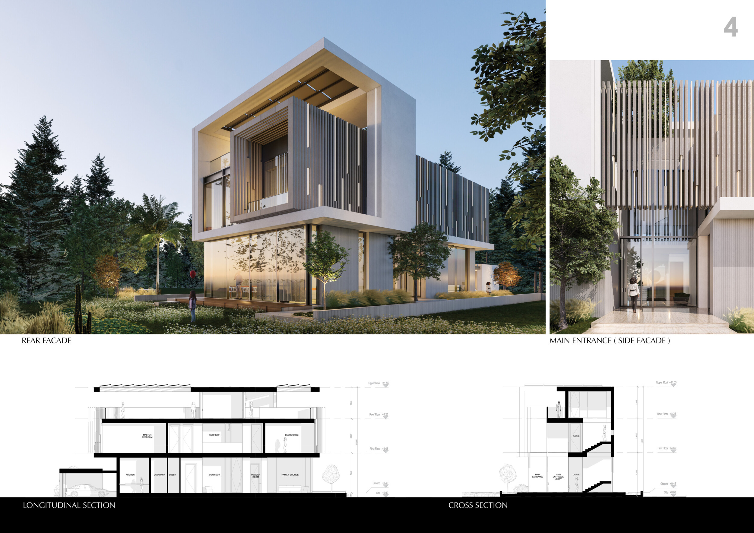 Architecture project // Timber Louvers and Sustainable Solar Panels ...