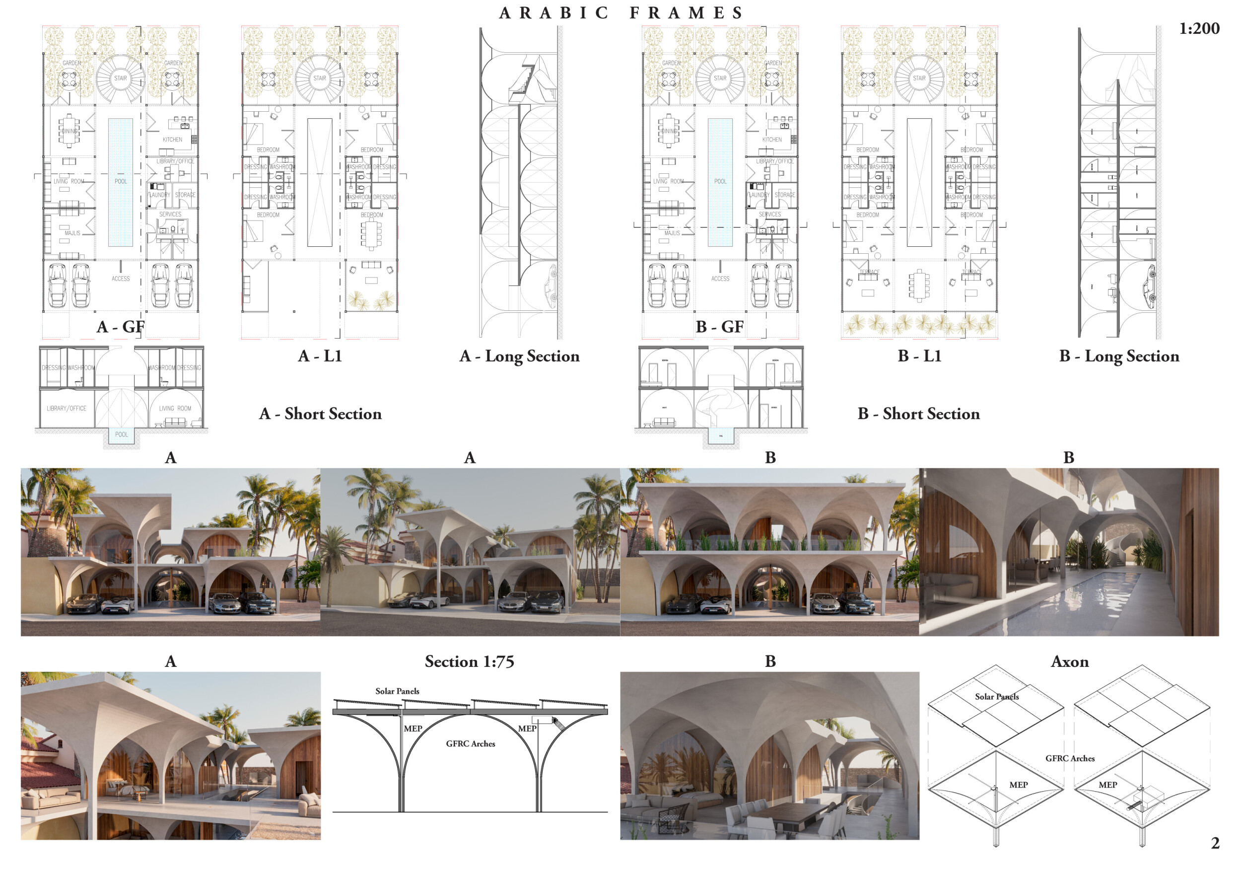 Architecture project // Arched Modules Crafted from Gfrc with ...