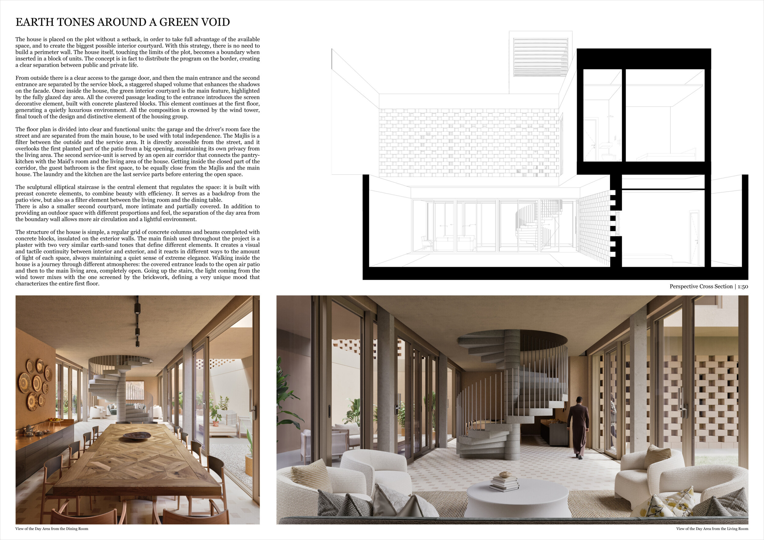 Architecture project // Sandstone Walls and Palm Frond Roofs in a ...