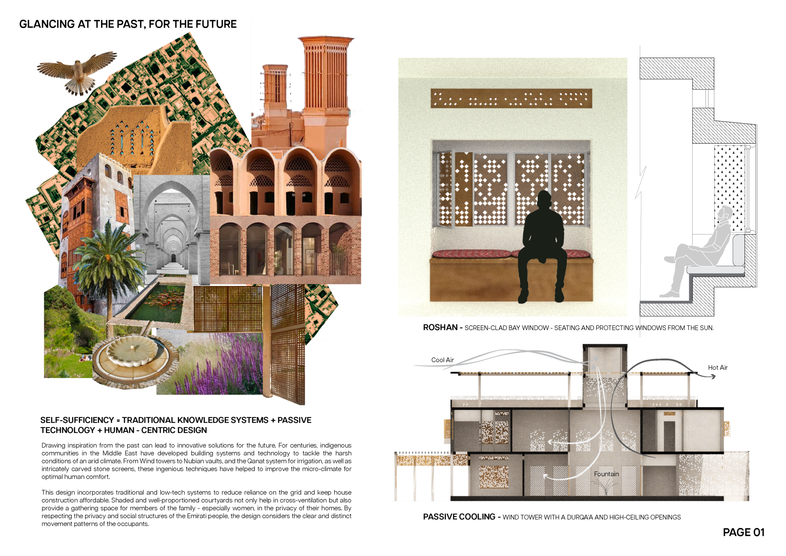 Architecture project // Passive Cooling Through Traditional Wind Towers ...