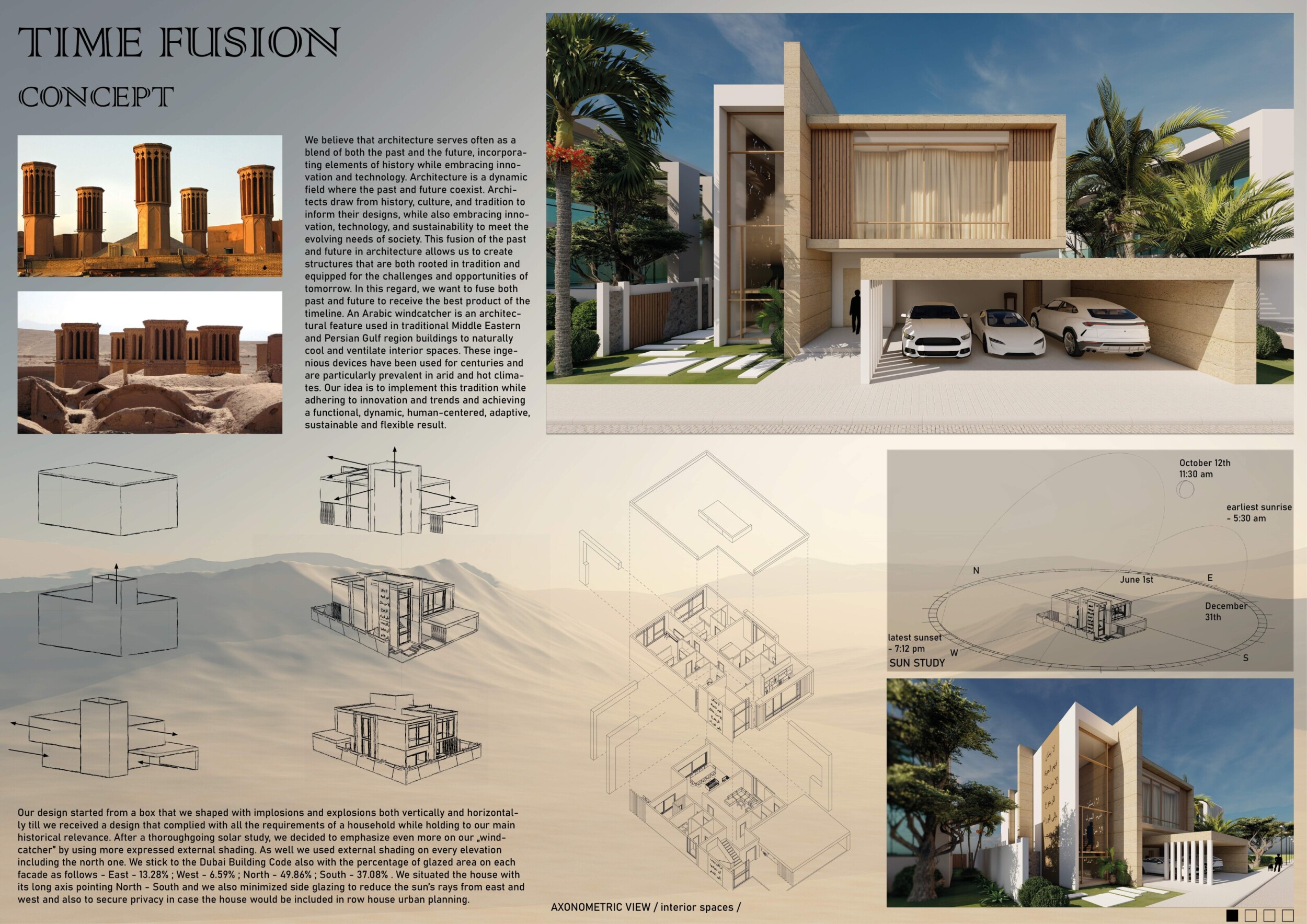 Architecture project // Wind-Capture Systems and Local Sandstone Create ...