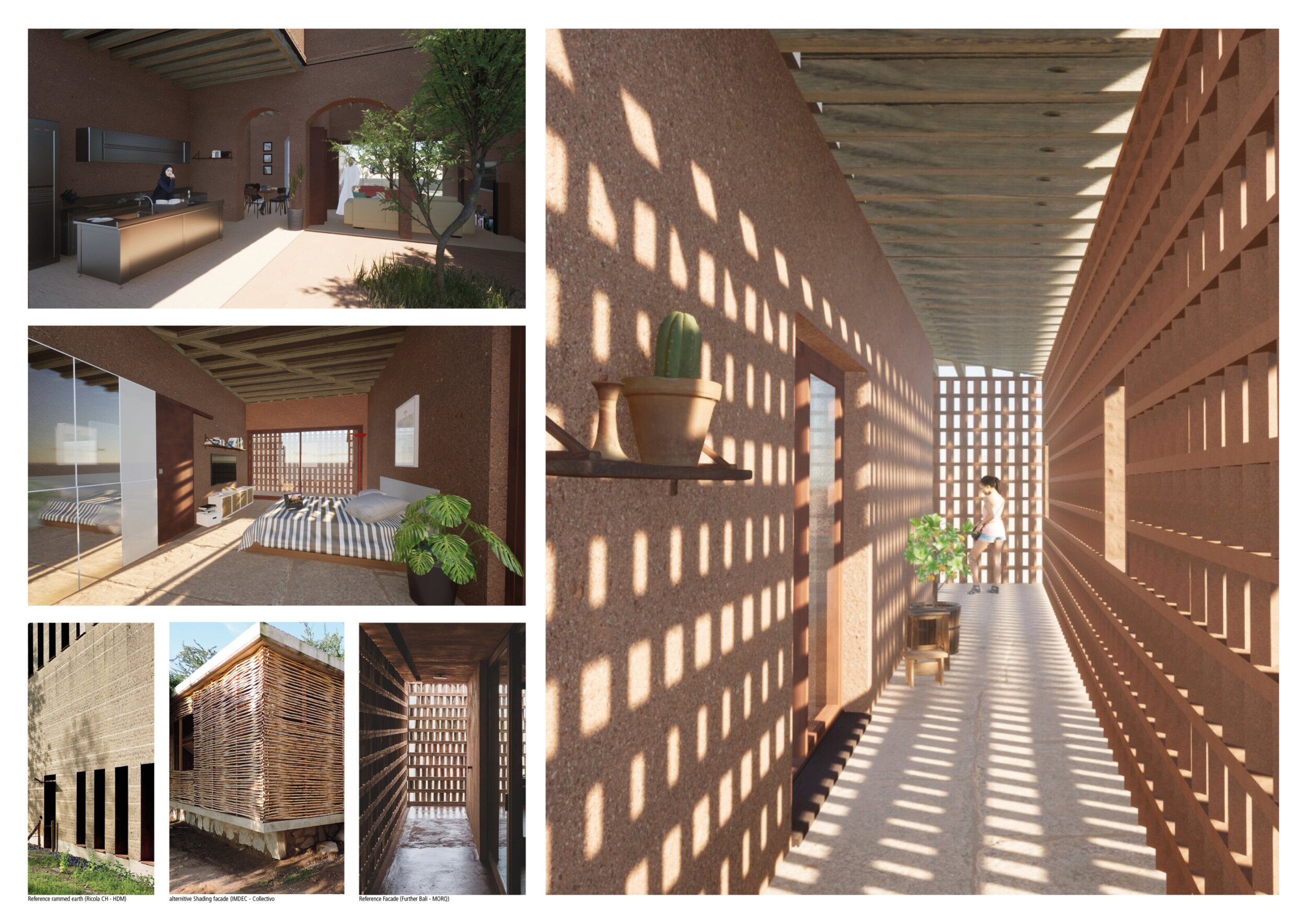 Architecture project // Rammed Earth Structure with Natural Timber ...