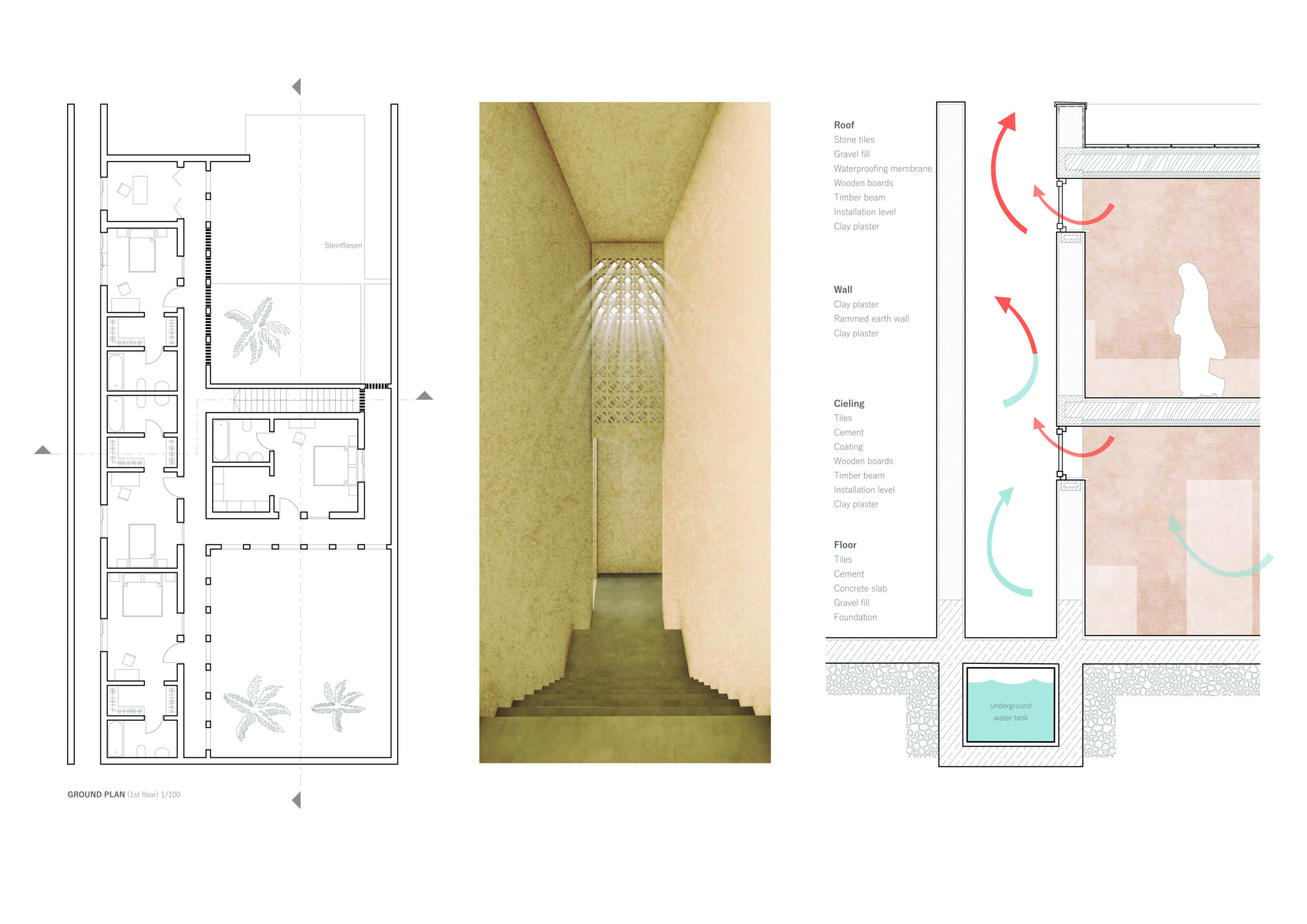 Architecture project // Clay Plaster Facade with Integrated Solar ...