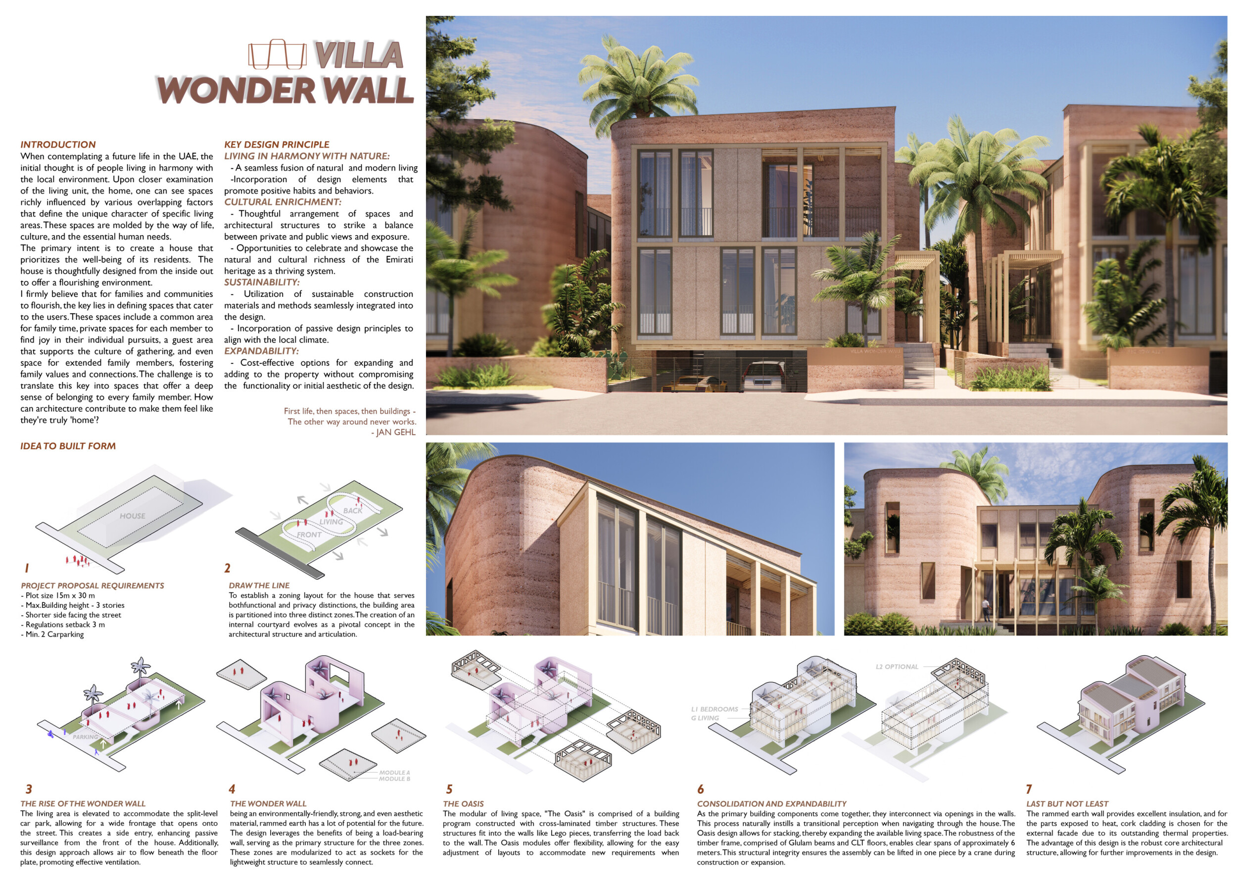 Architecture project // Cross-Laminated Timber and Rammed Earth Create ...