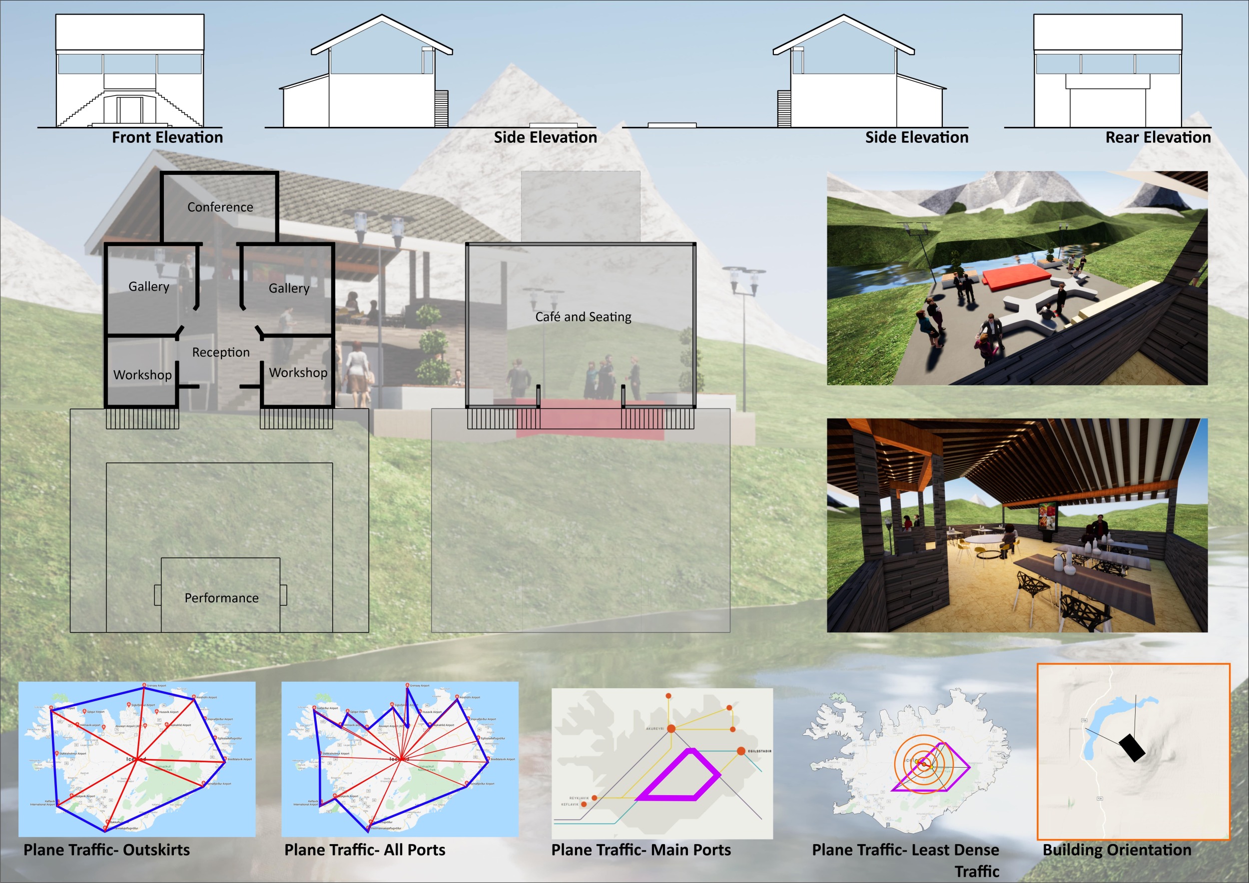 Architecture project // Café and Gallery Integrated Within Community ...
