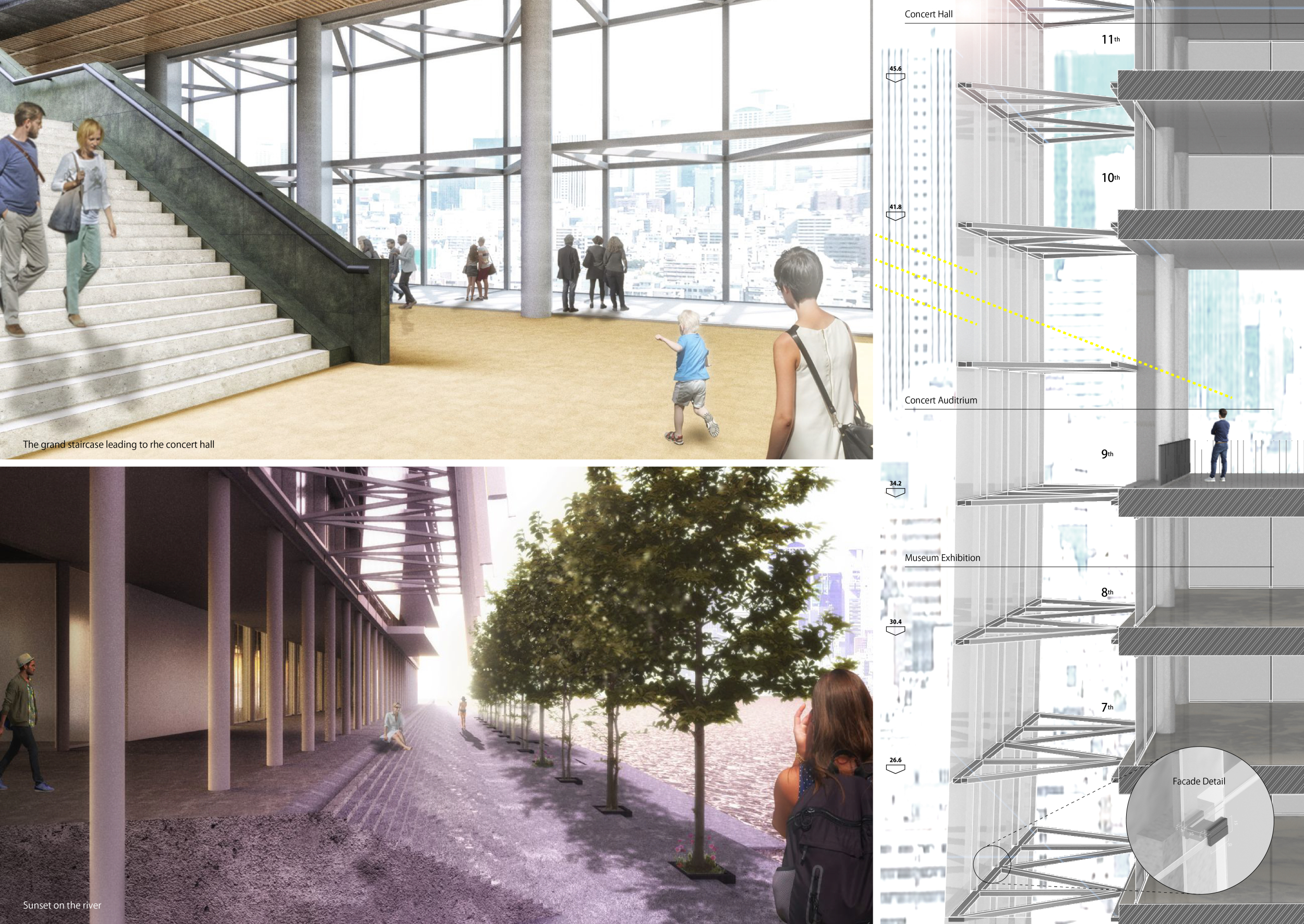 Architecture project // Vertical Layers of Transparency in a Mixed-Use ...