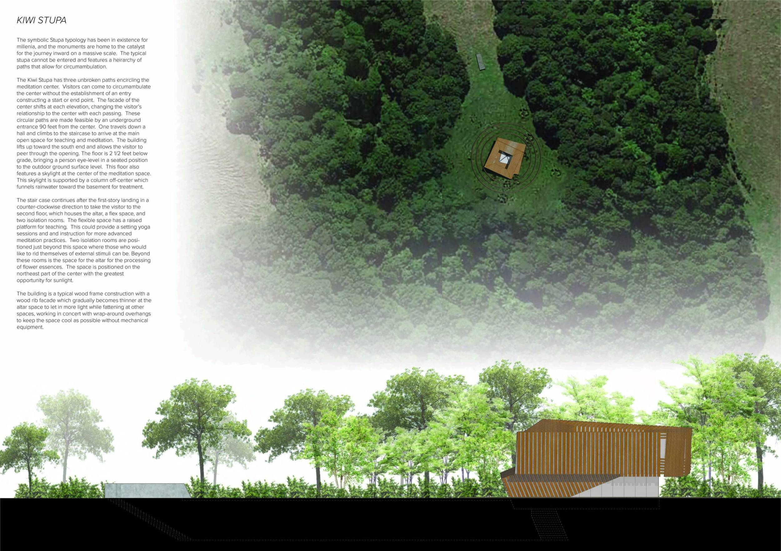 Architecture project // Circular Meditation Space Crafted from Kauri ...